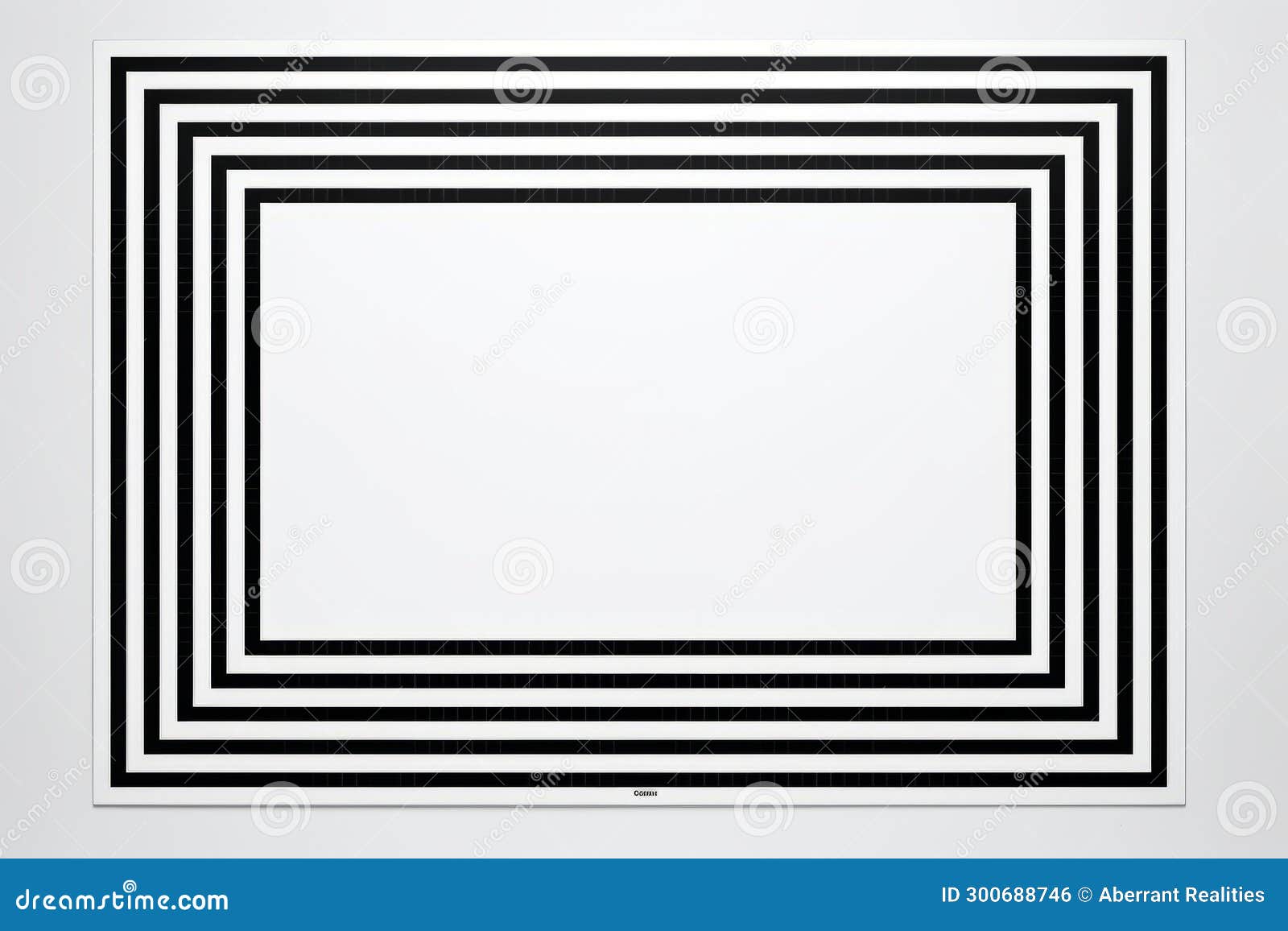 A Square Frame with Black and White Stripes on it Stock Illustration ...