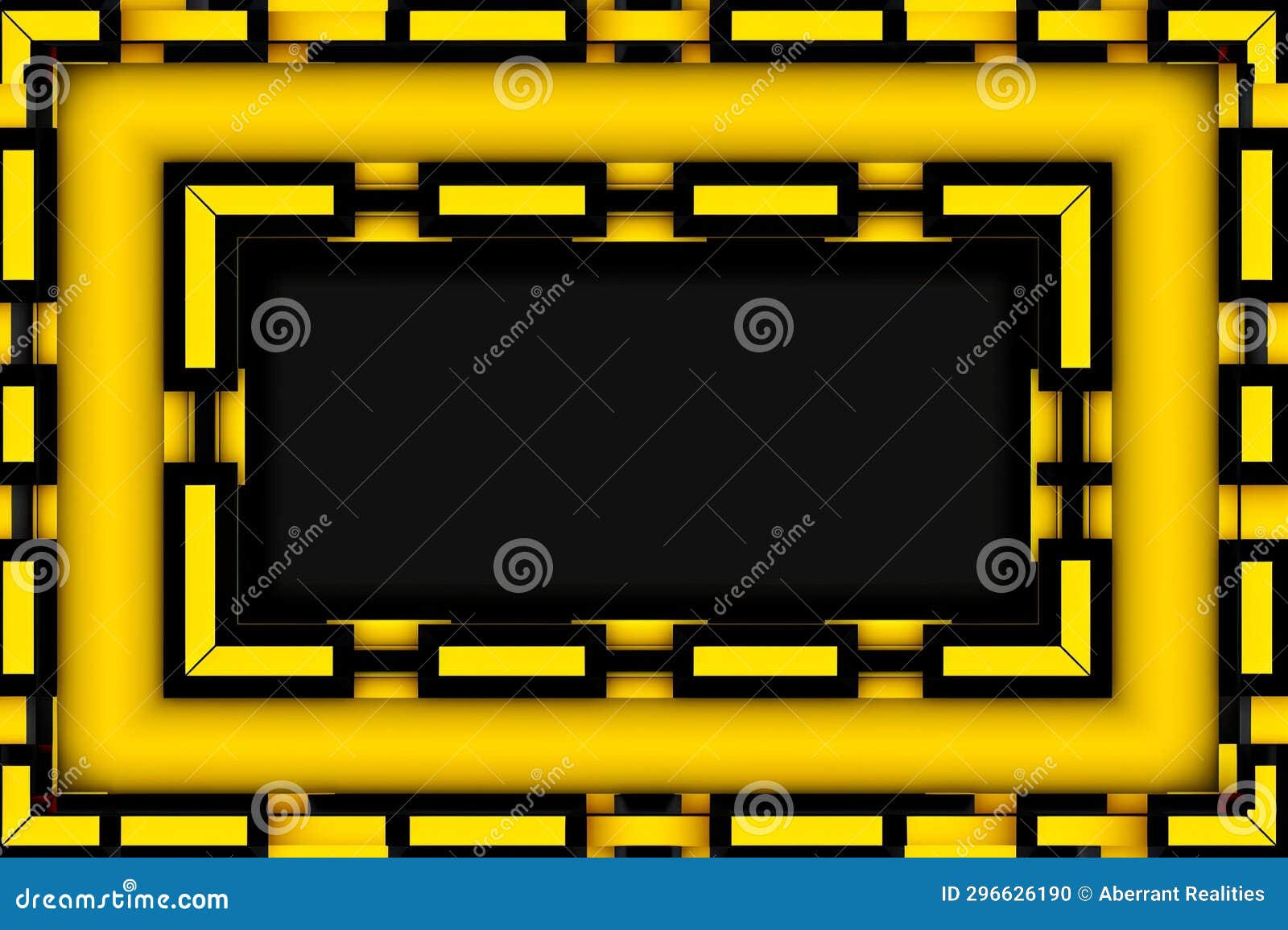A Square Frame with Black and Yellow Squares Stock Illustration ...