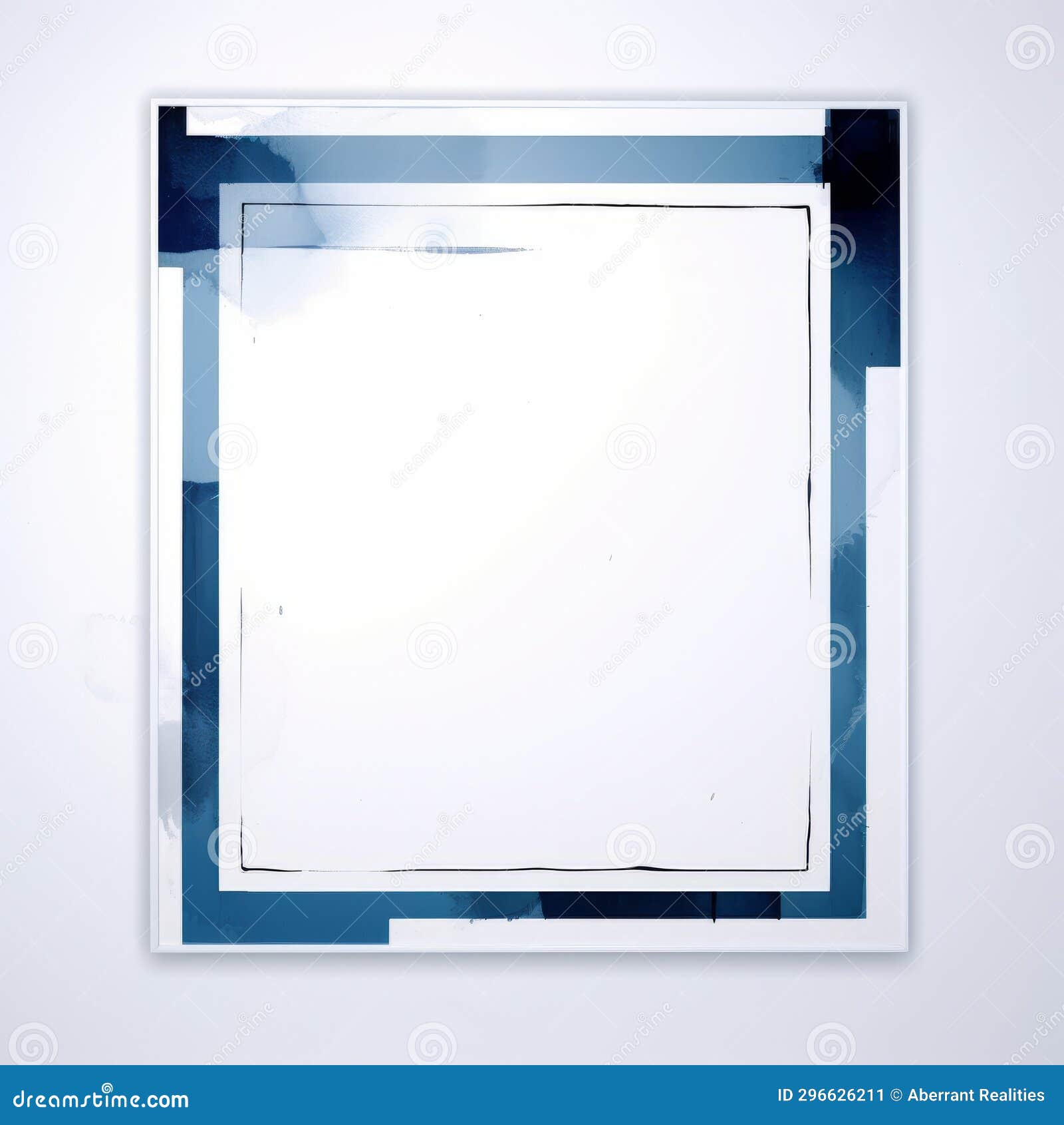 A Square Frame with Blue Paint on it Stock Illustration - Illustration ...