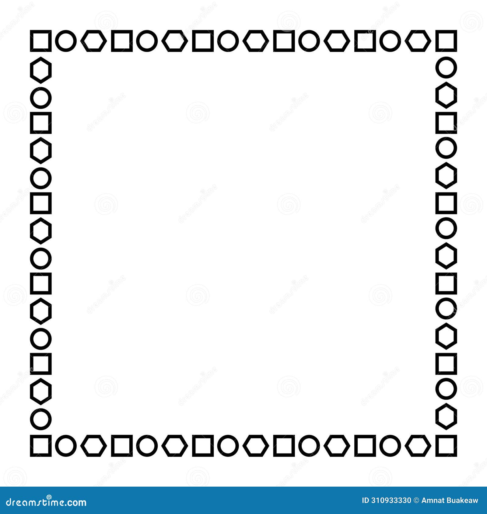 Square Frame, Border Frame Graphic Simple, Square Frame, Art Line Frame ...