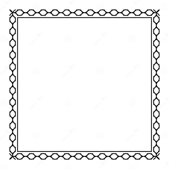 Square Frame, Border Frame Graphic Simple, Square Frame, Art Line Frame ...