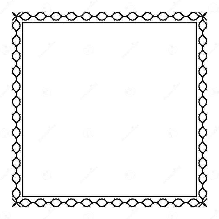 Square Frame, Border Frame Graphic Simple, Square Frame, Art Line Frame ...