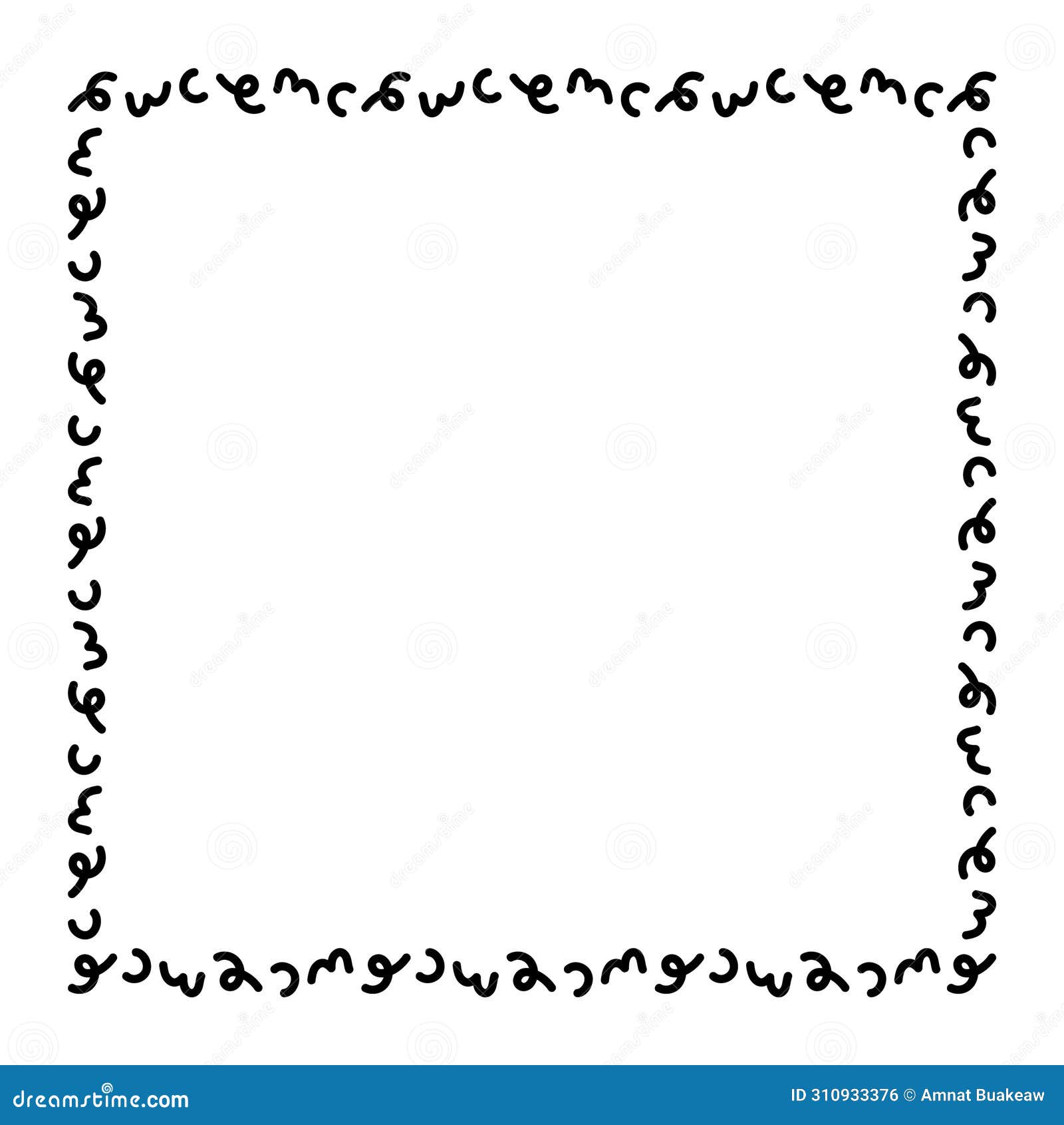 Square Frame, Border Frame Graphic Simple, Square Frame, Art Line Frame ...