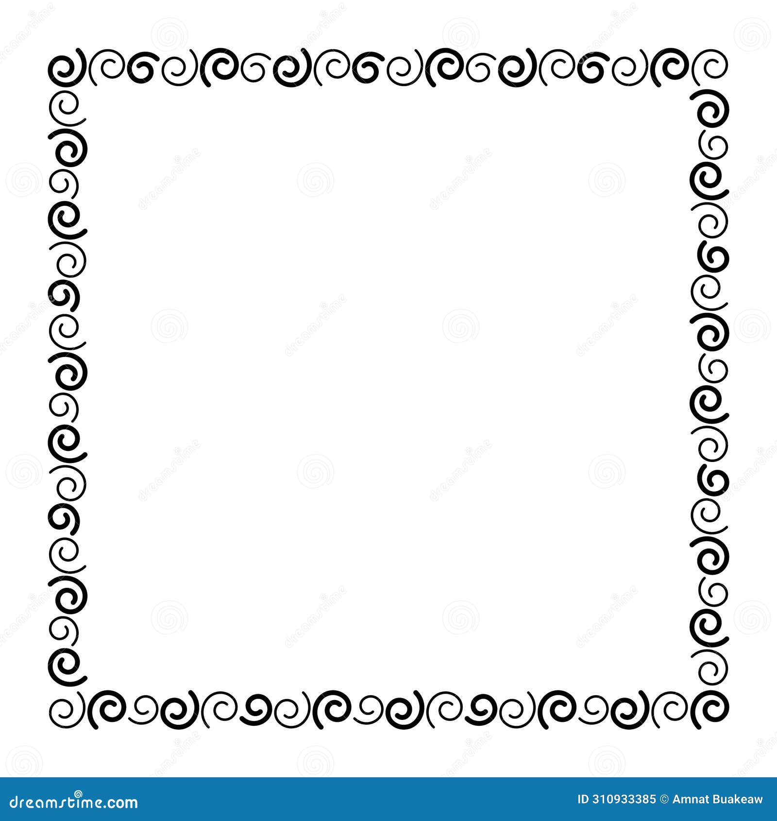 Square Frame, Border Frame Graphic Simple, Square Frame, Art Line Frame ...