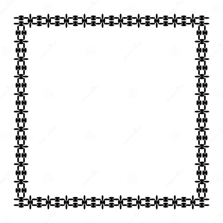 Square Frame, Border Frame Graphic Simple, Square Frame, Art Line Frame ...