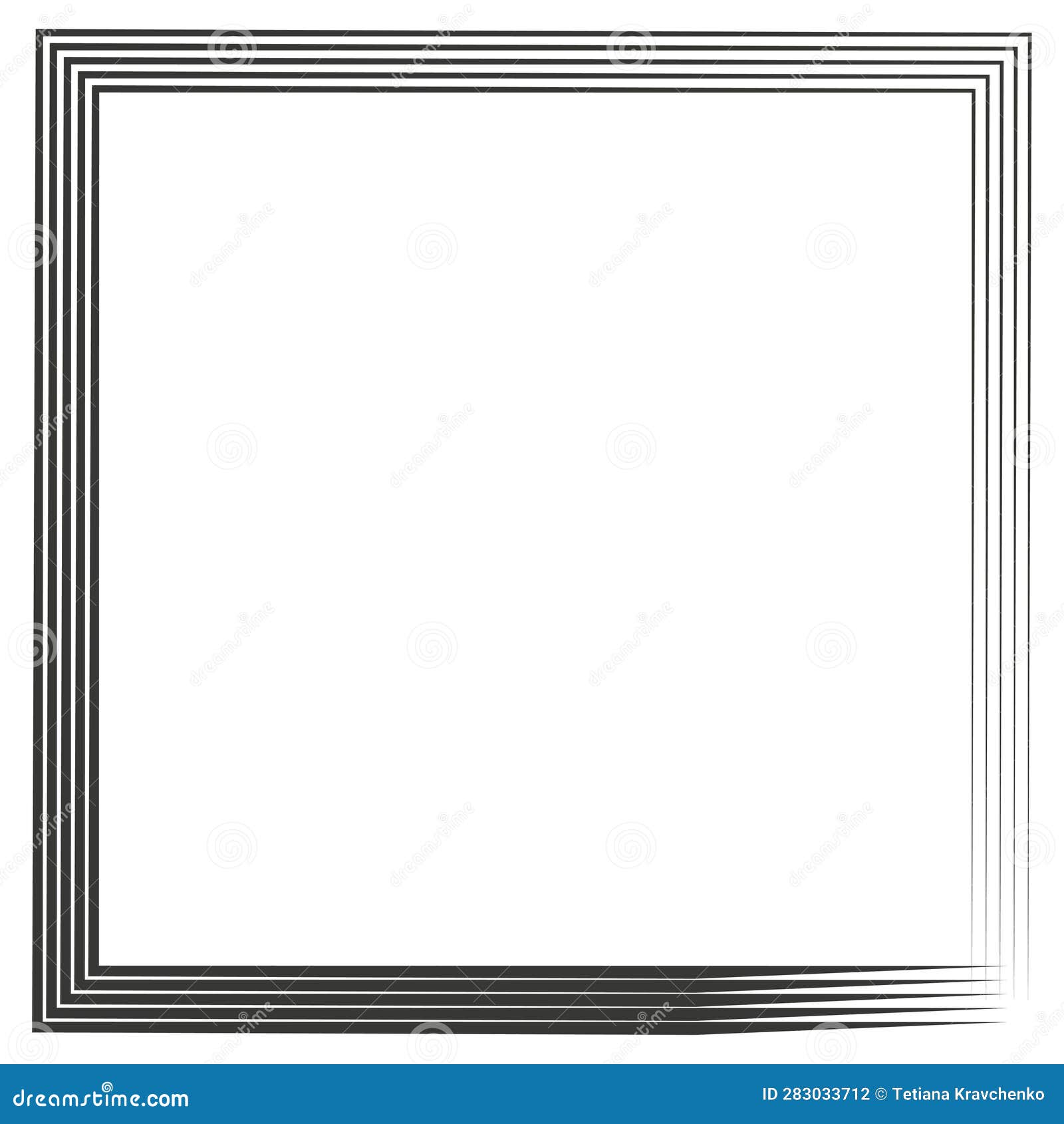 Square Frame Border. Vector Illustration. Stock Image Stock Vector ...