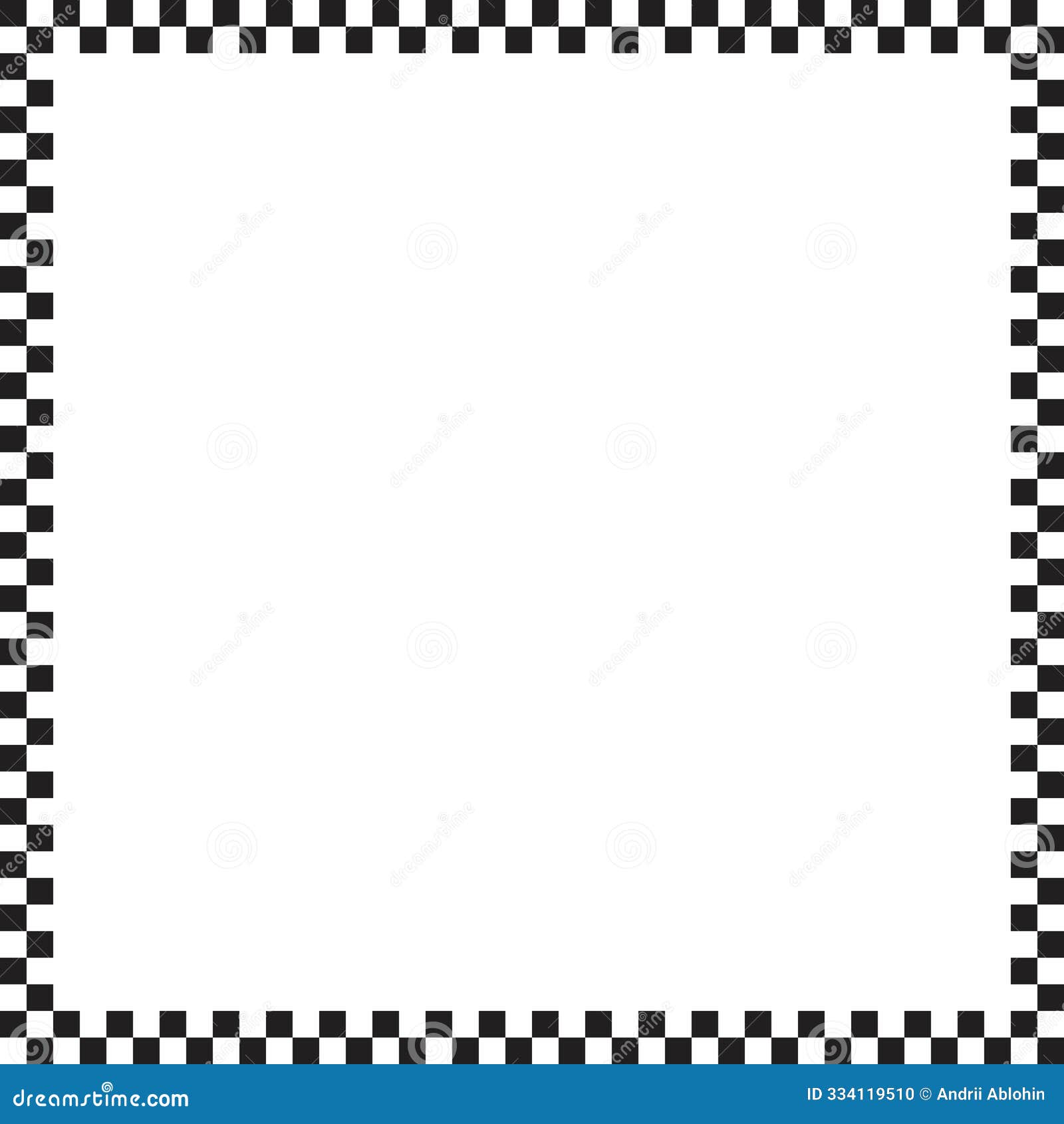 Square Frame with Checkered Print. Rectangular Framework with ...