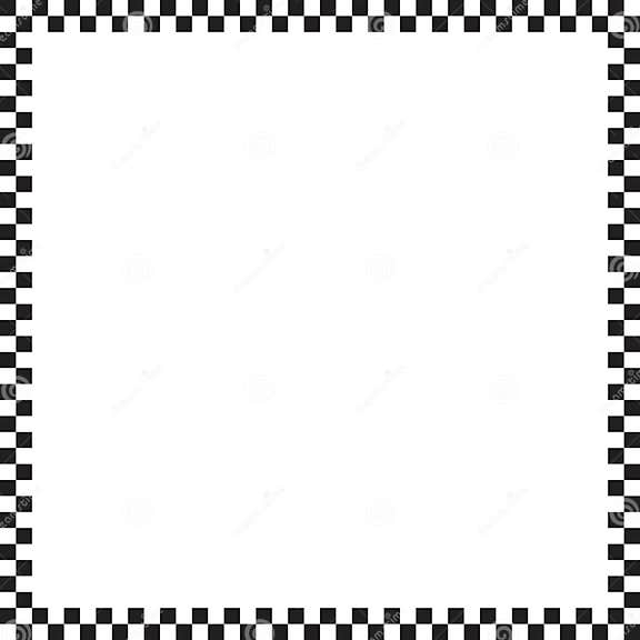 Square Frame with Checkered Print. Rectangular Framework with ...