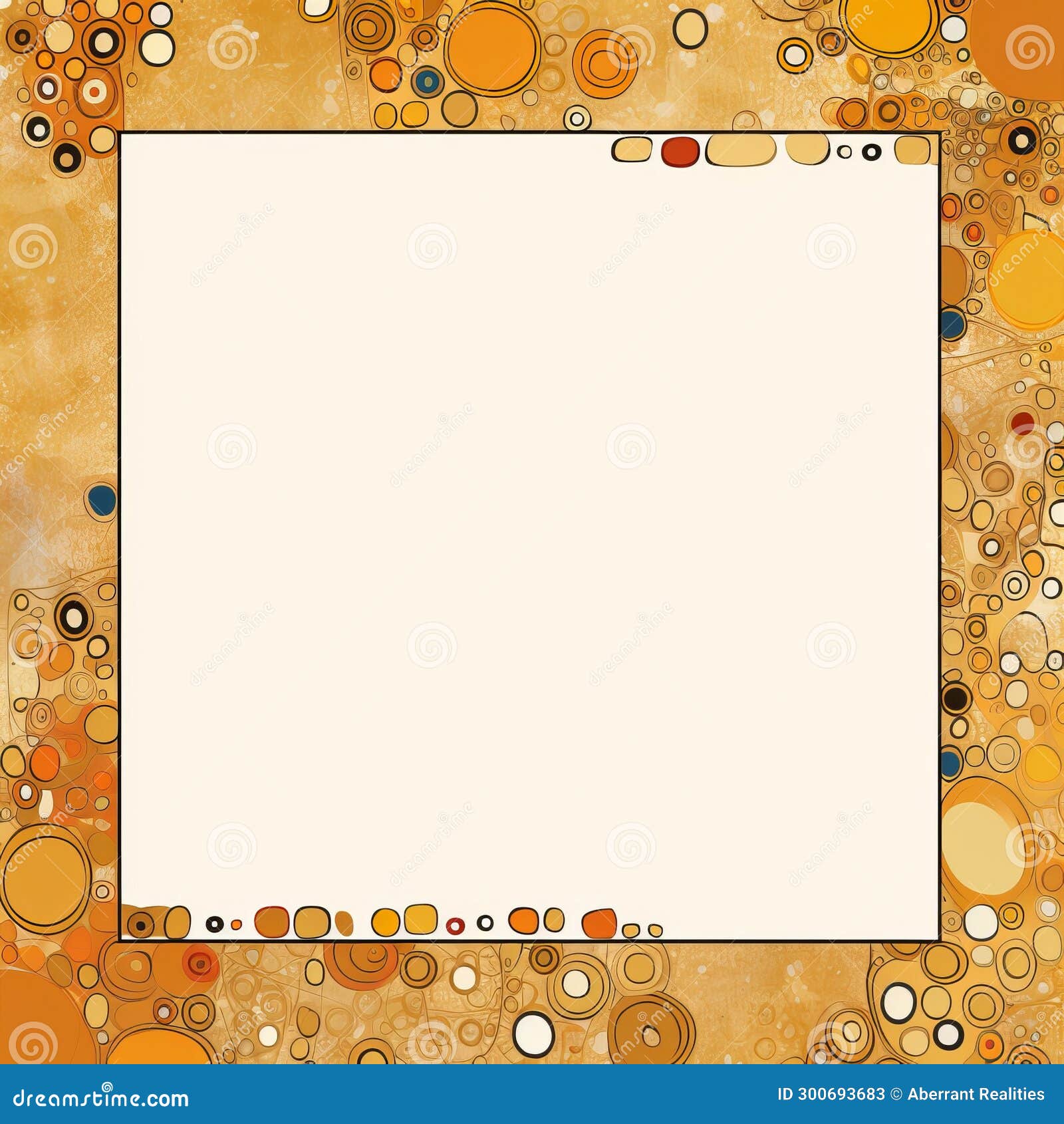 A Square Frame with Circles and Dots on it Stock Illustration ...