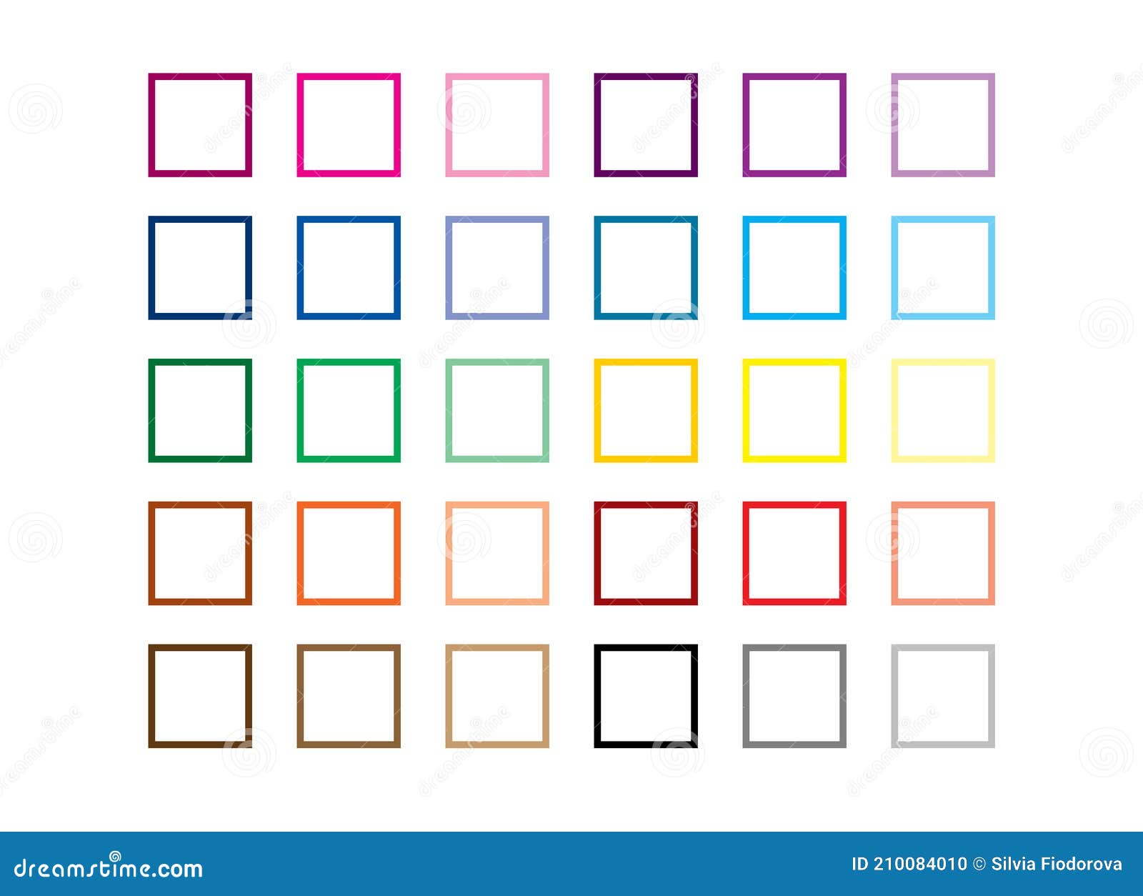 Square Frame Clipart Rainbow Colors Stock Illustration - Illustration ...