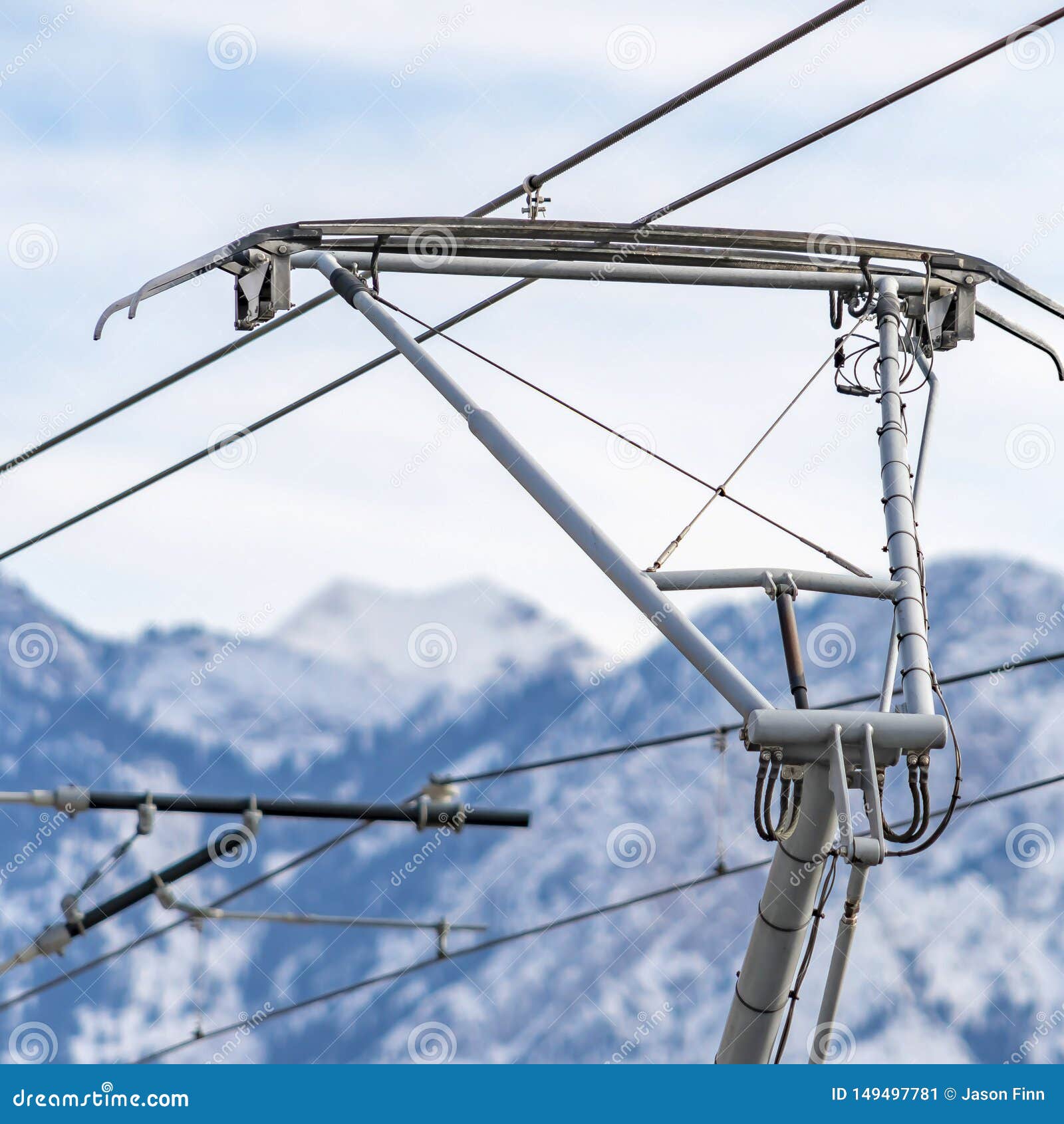 Square Frame Close Up of the Metal Structure that Connects a Train To ...