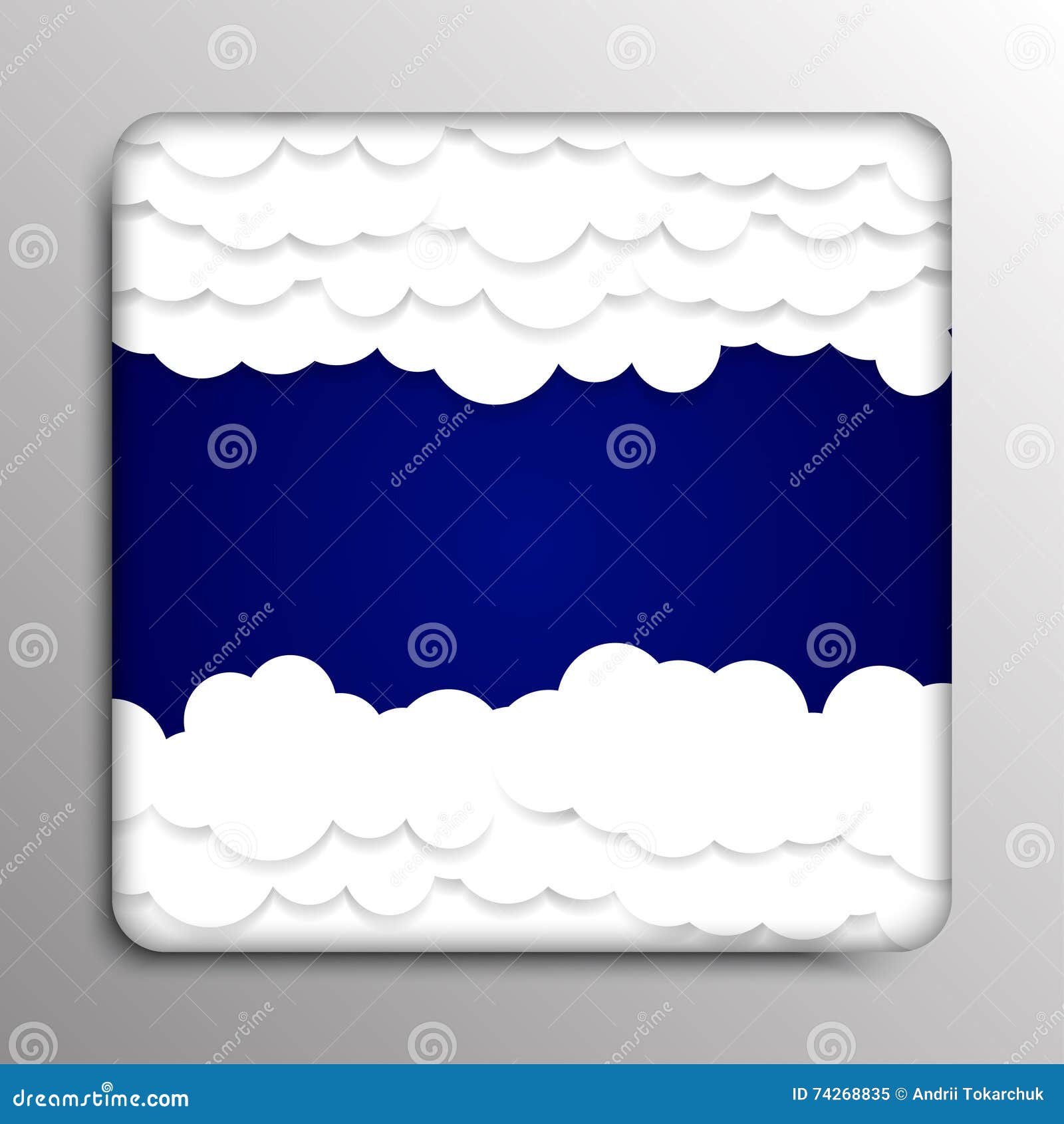 Frame With Clouds. Vector Illustration | CartoonDealer.com #109531614