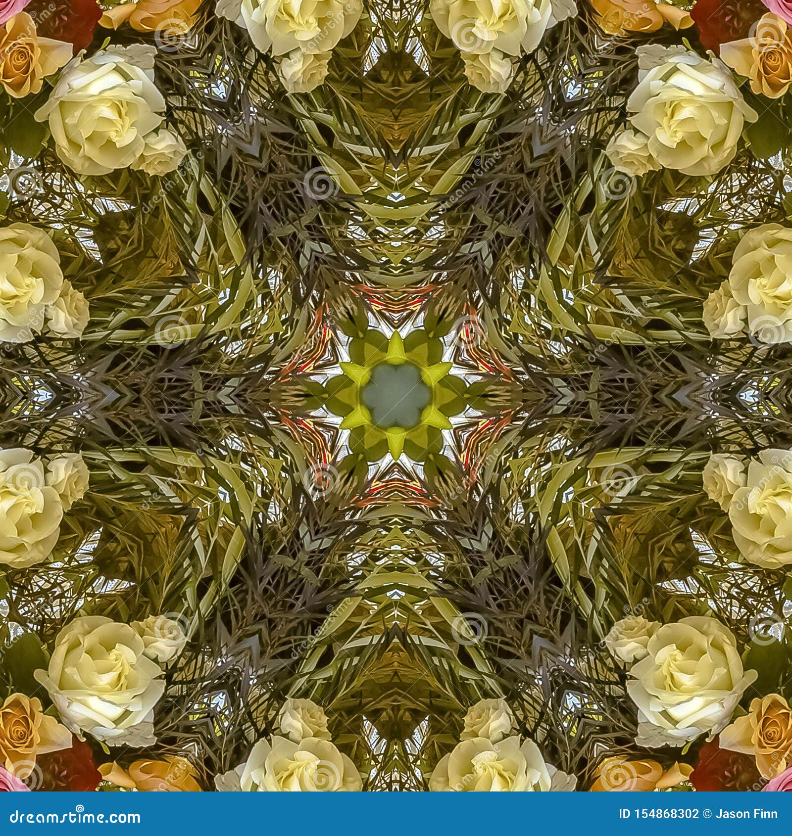 Square Frame Colorful Floral Design at a Wedding Created into a ...