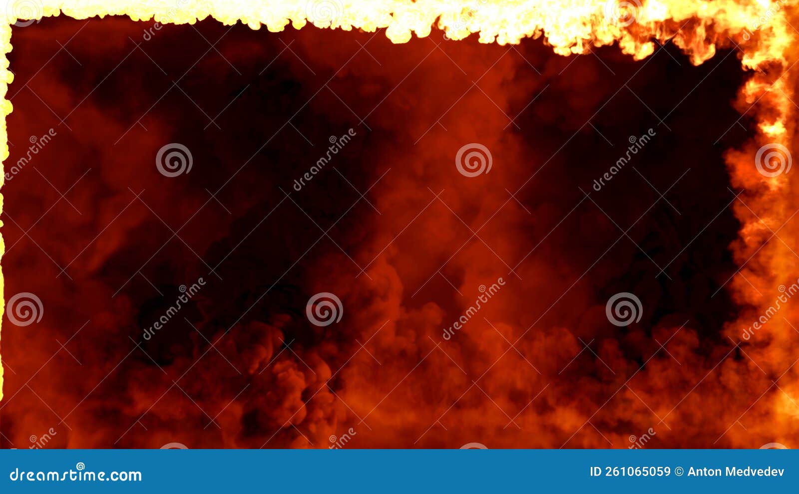 Square Frame for Content of Blazing Red Lines of Fire, Isolated ...