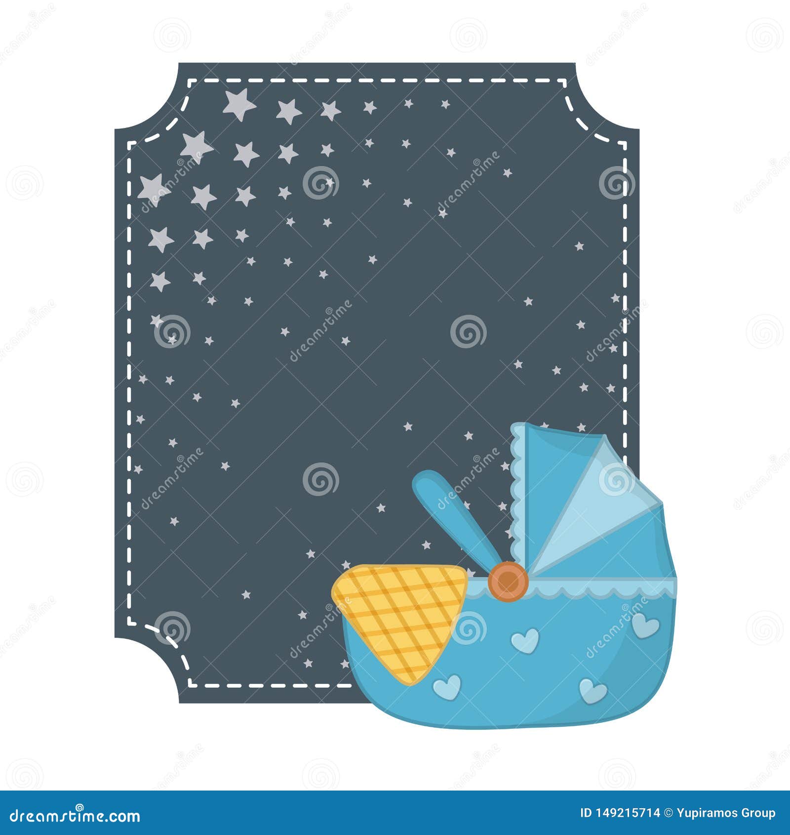 Square Frame and Cradle Vector Illustration Stock Vector - Illustration ...
