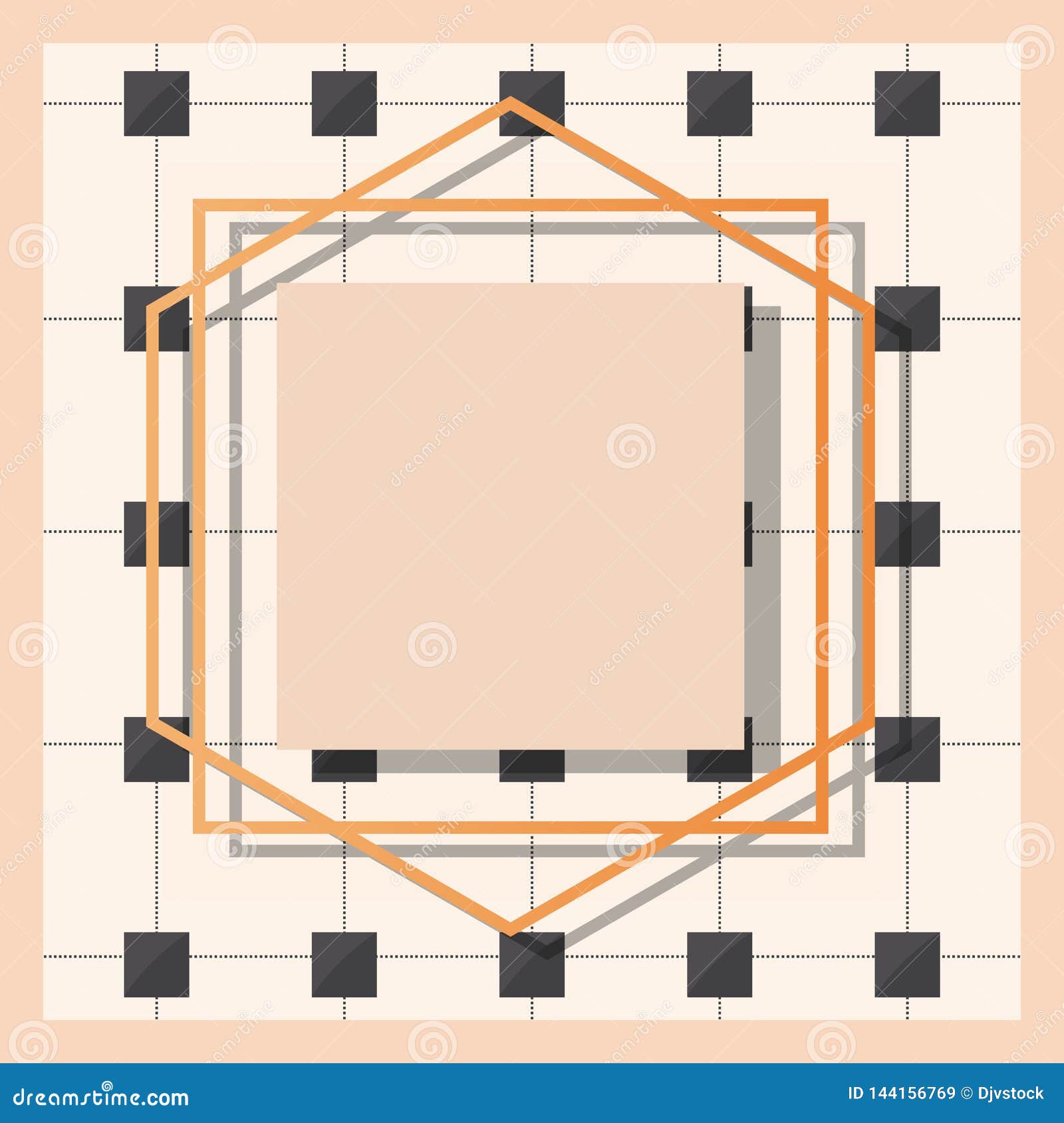 Square Frame Elegant Label Template Stock Illustration - Illustration ...