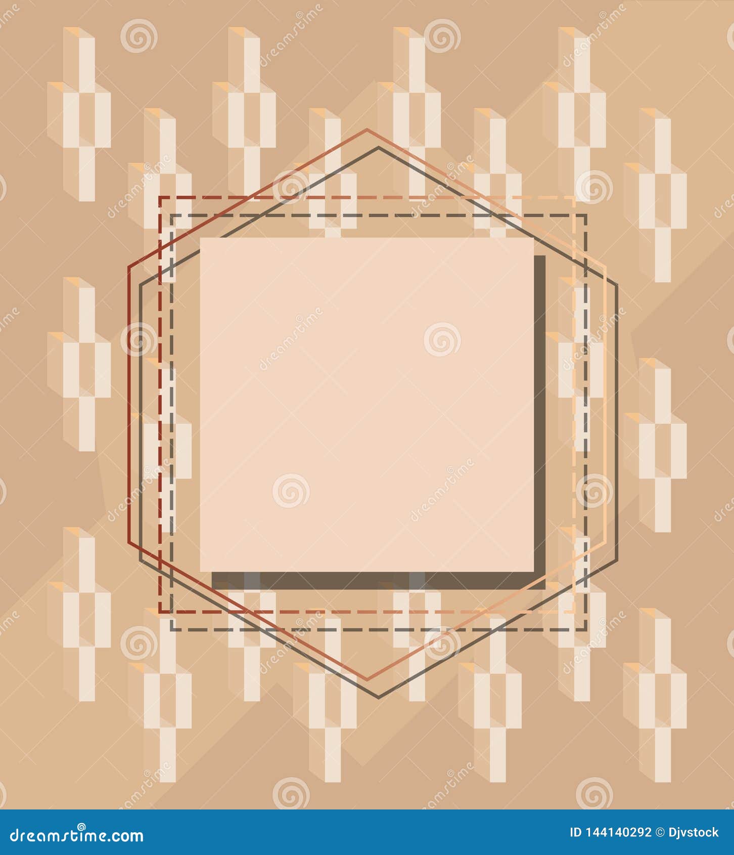 Square Frame Elegant Label Template Stock Illustration - Illustration ...