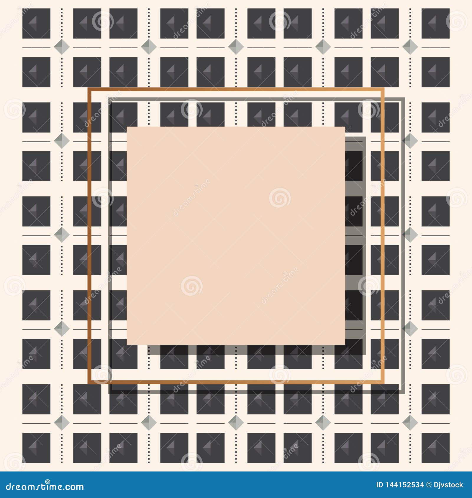 Square Frame Elegant Label Template Stock Illustration - Illustration ...