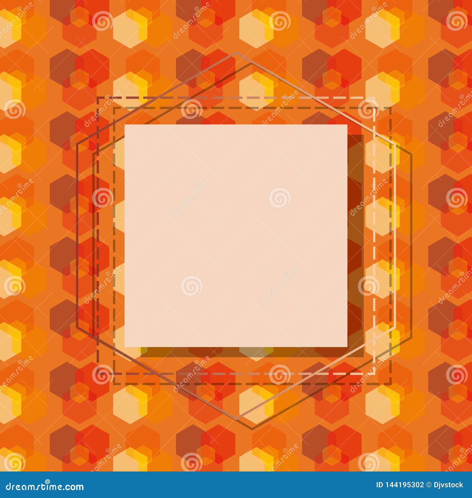 Square Frame Elegant Label Template Stock Illustration - Illustration ...