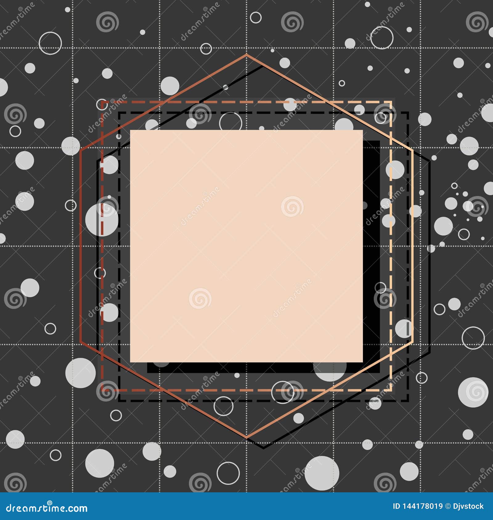 Square Frame Elegant Label Template Stock Illustration - Illustration ...