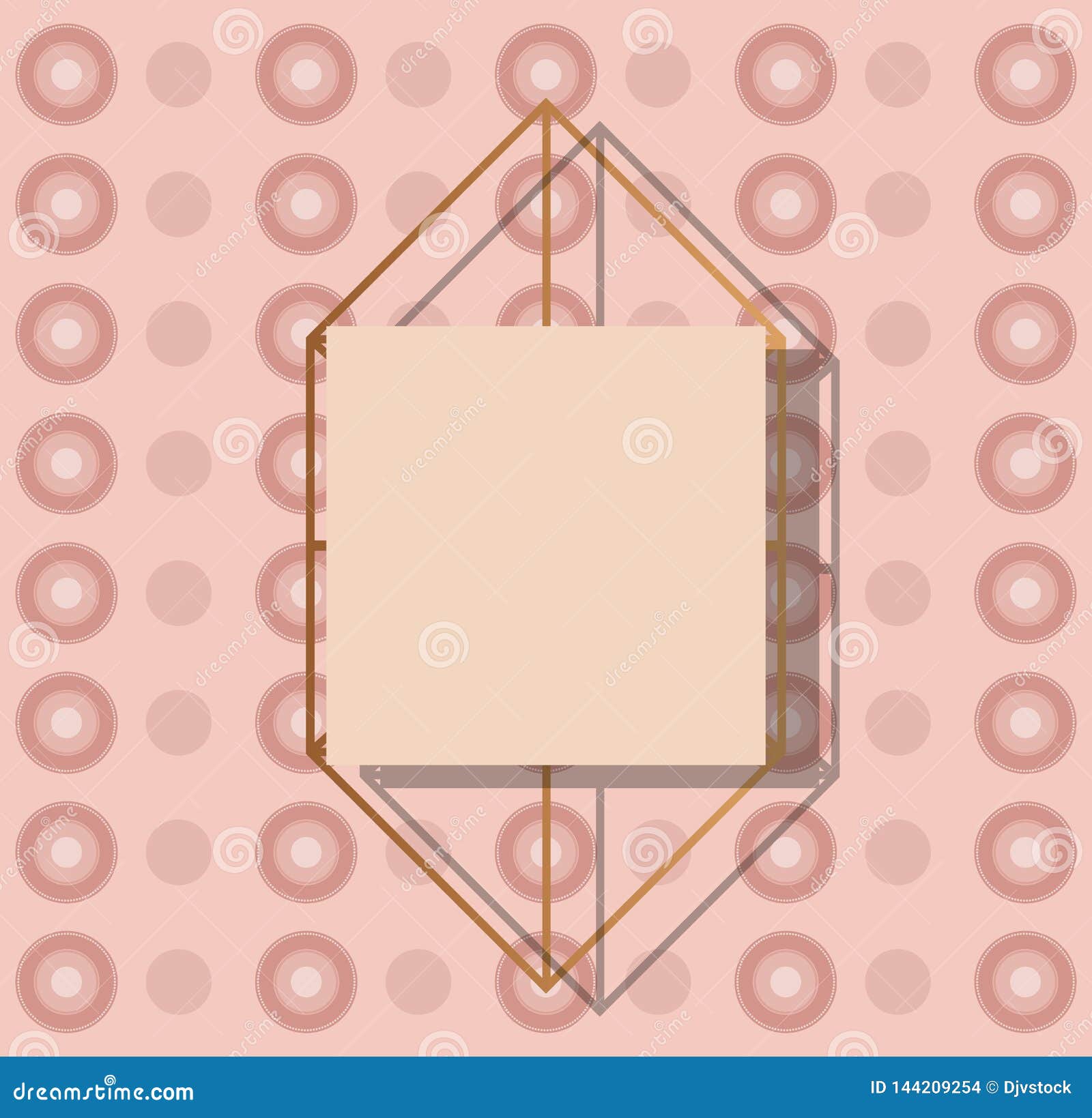 Square Frame Elegant Label Template Stock Illustration - Illustration ...