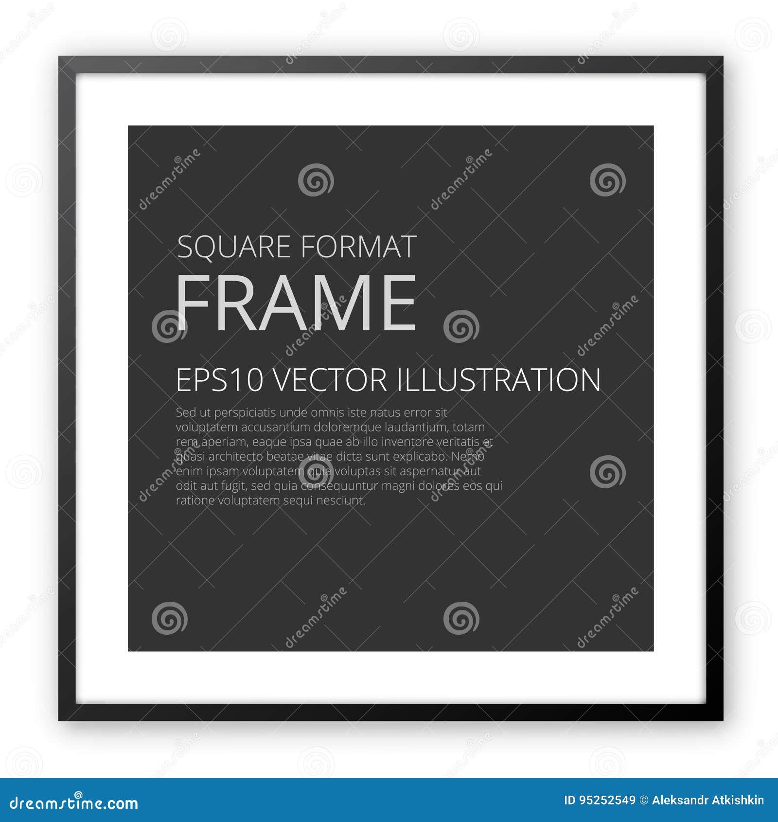 Square frame stock vector. Illustration of creative, text - 95252549