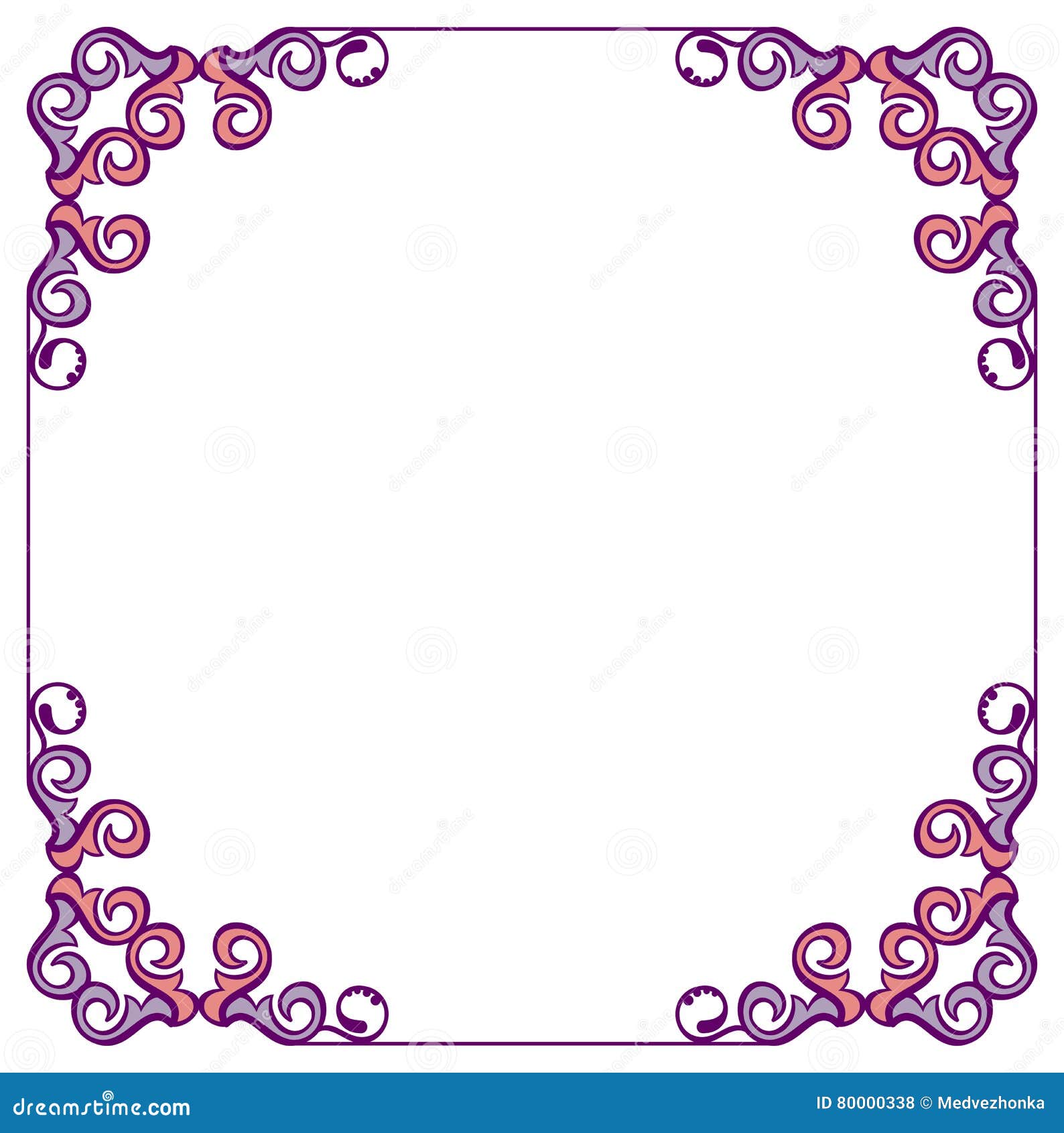 Square Frame with Free Space for Your Text. Stock Illustration ...