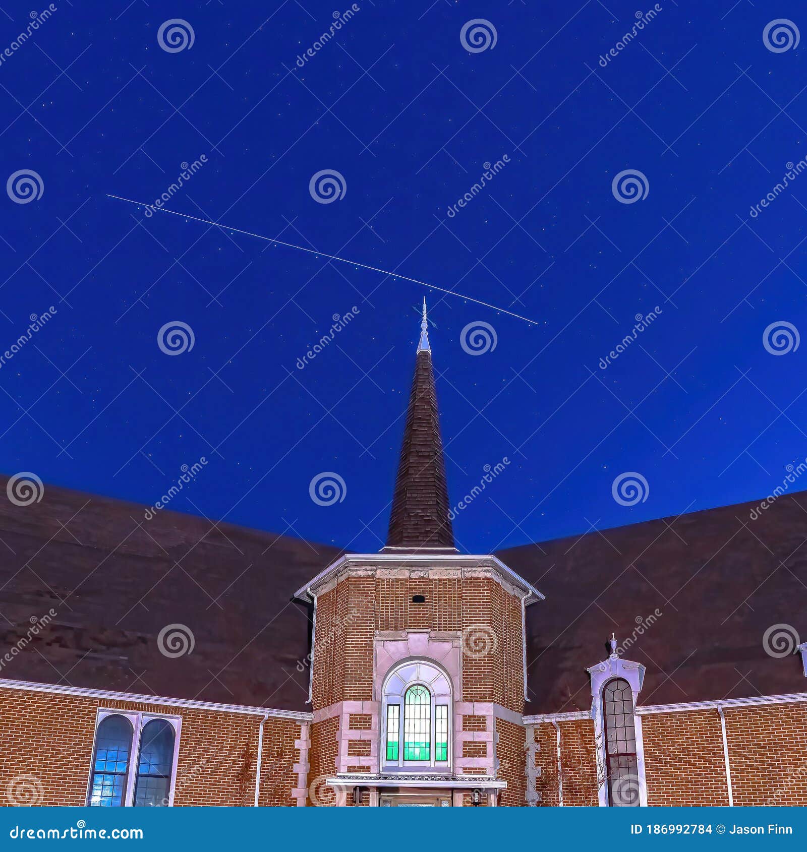 Square Frame Front View of a Beautiful Brick Church in Provo Utah with ...