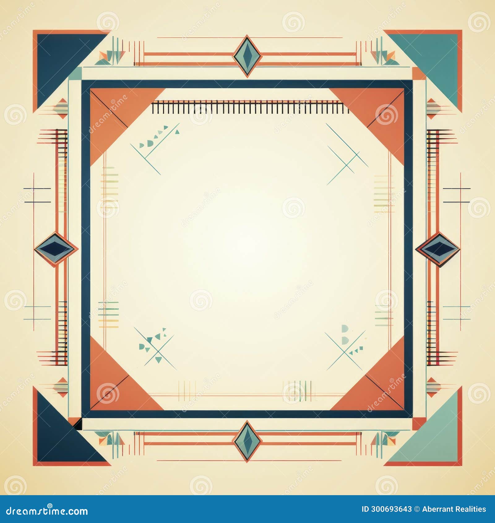 A Square Frame with a Geometric Design in the Style of the Native ...