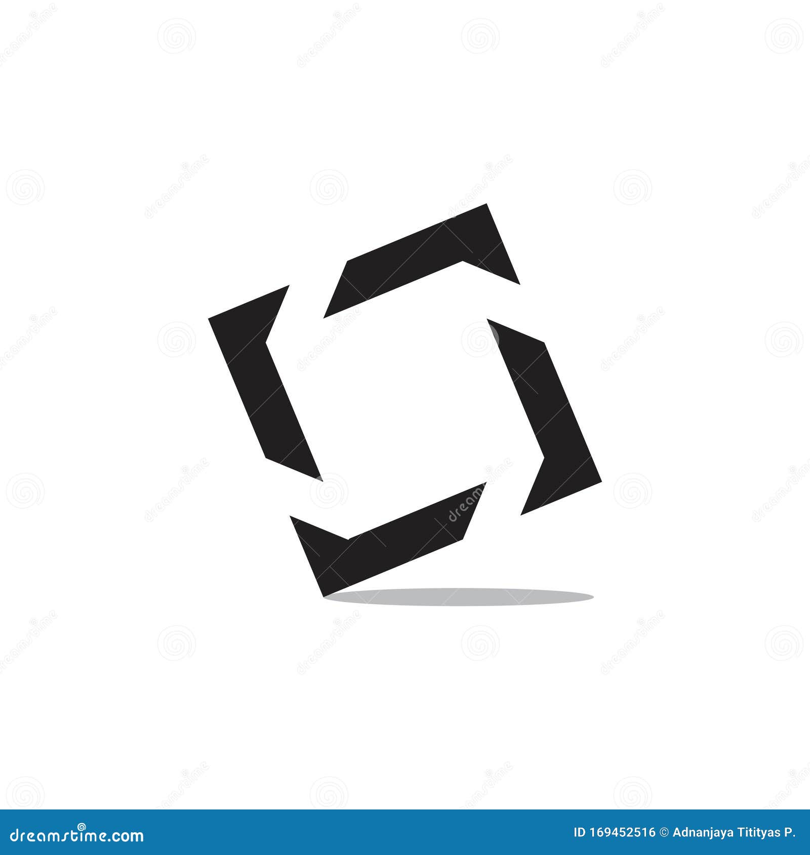Square Frame Geometric Shadow Motion Logo Vector Stock Vector ...