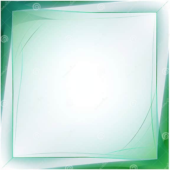 A Square Frame with a Green Border on a White Background Stock ...