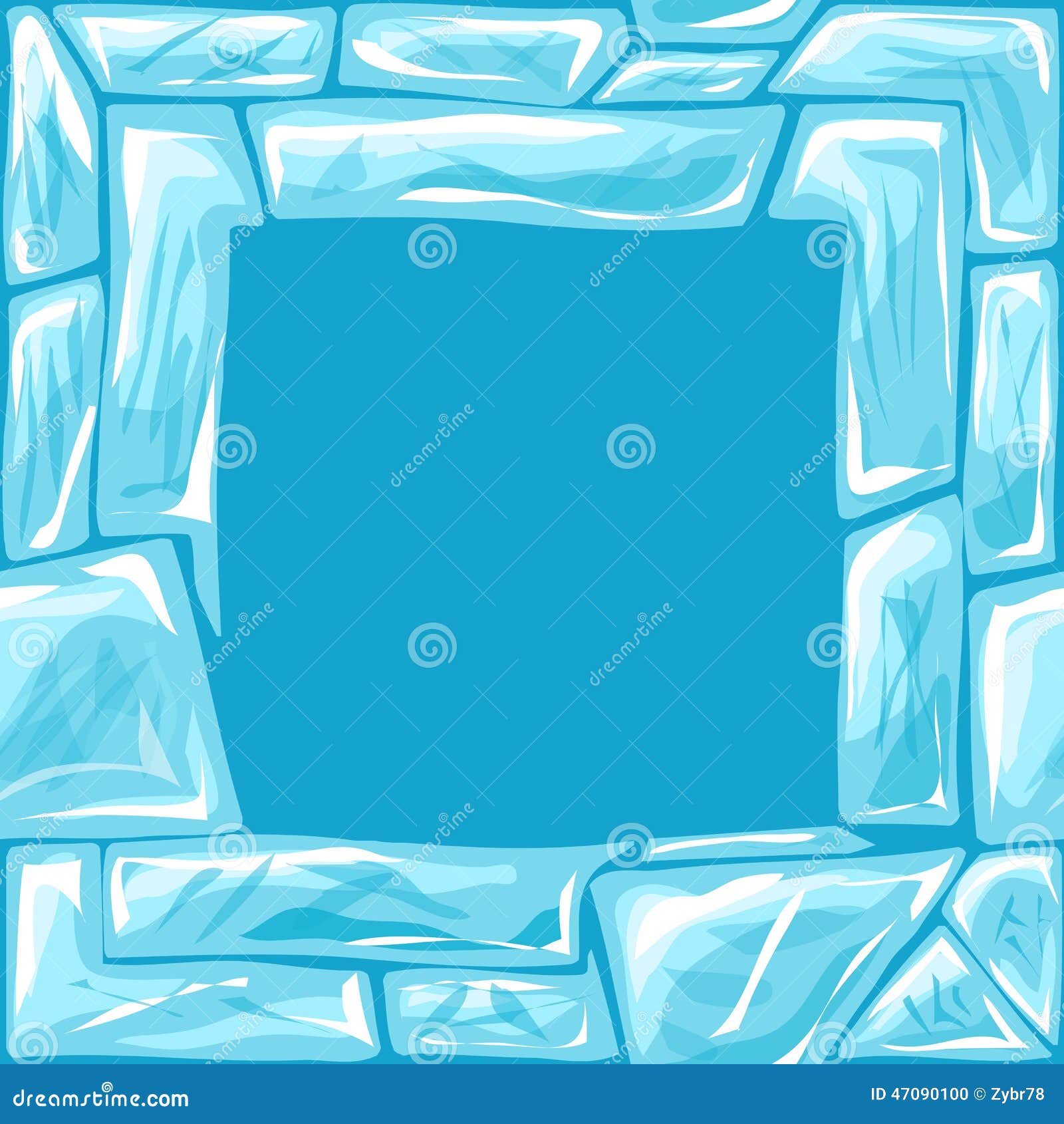 Square Frame on Ice Seamless Pattern Stock Vector - Illustration of ...