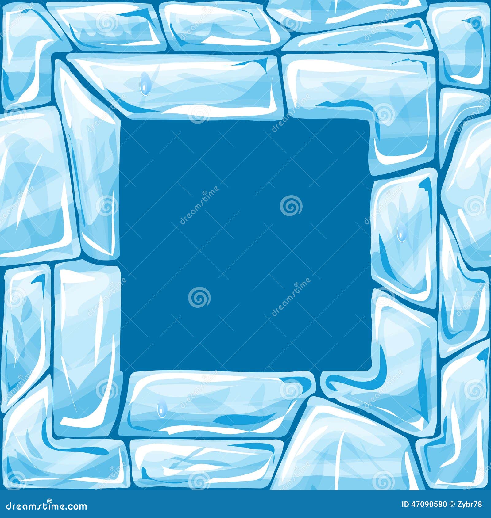Square Frame on Ice Seamless Pattern Stock Vector - Illustration of ...