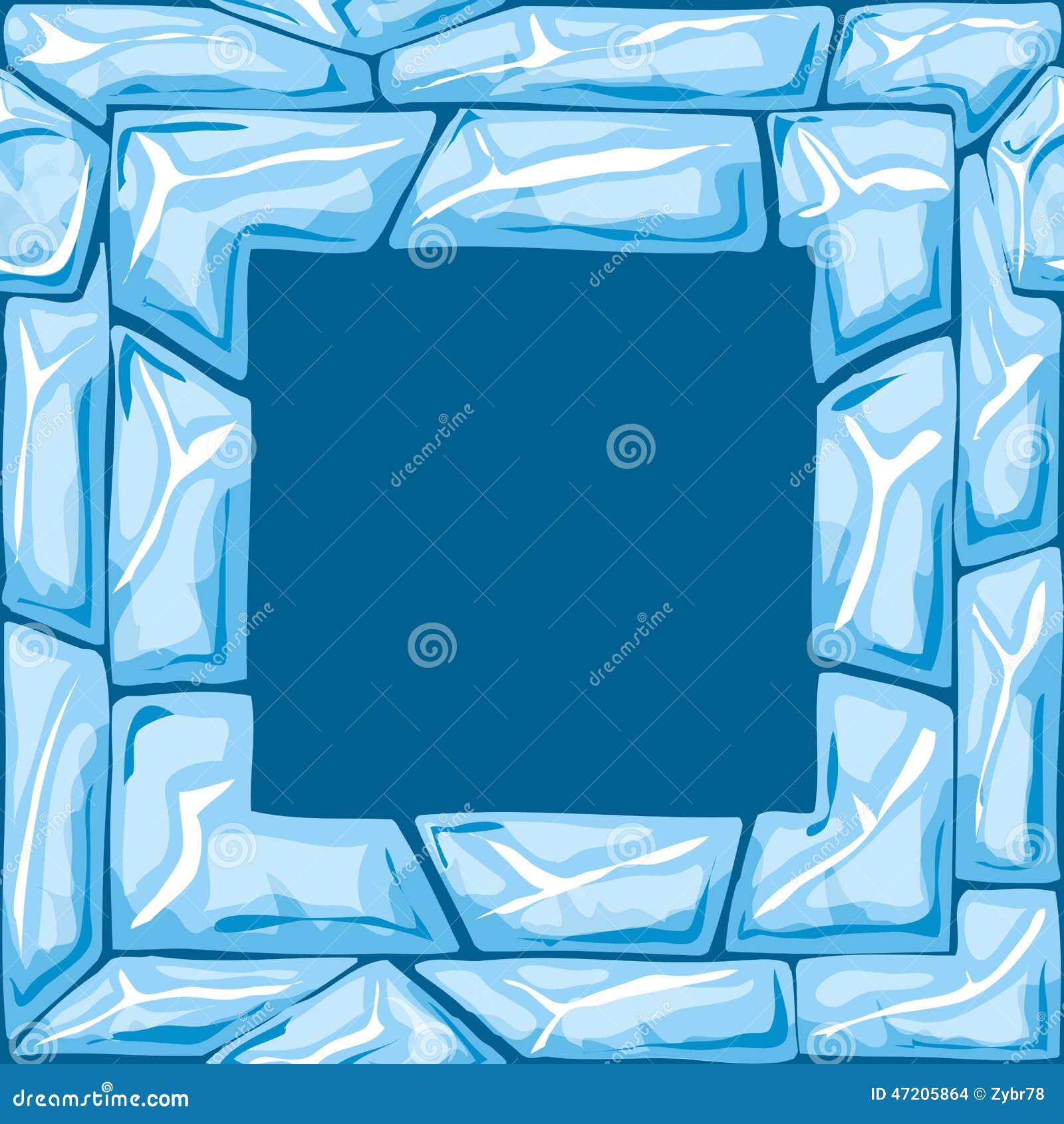 Square Frame on Ice Seamless Pattern Stock Vector - Illustration of ...