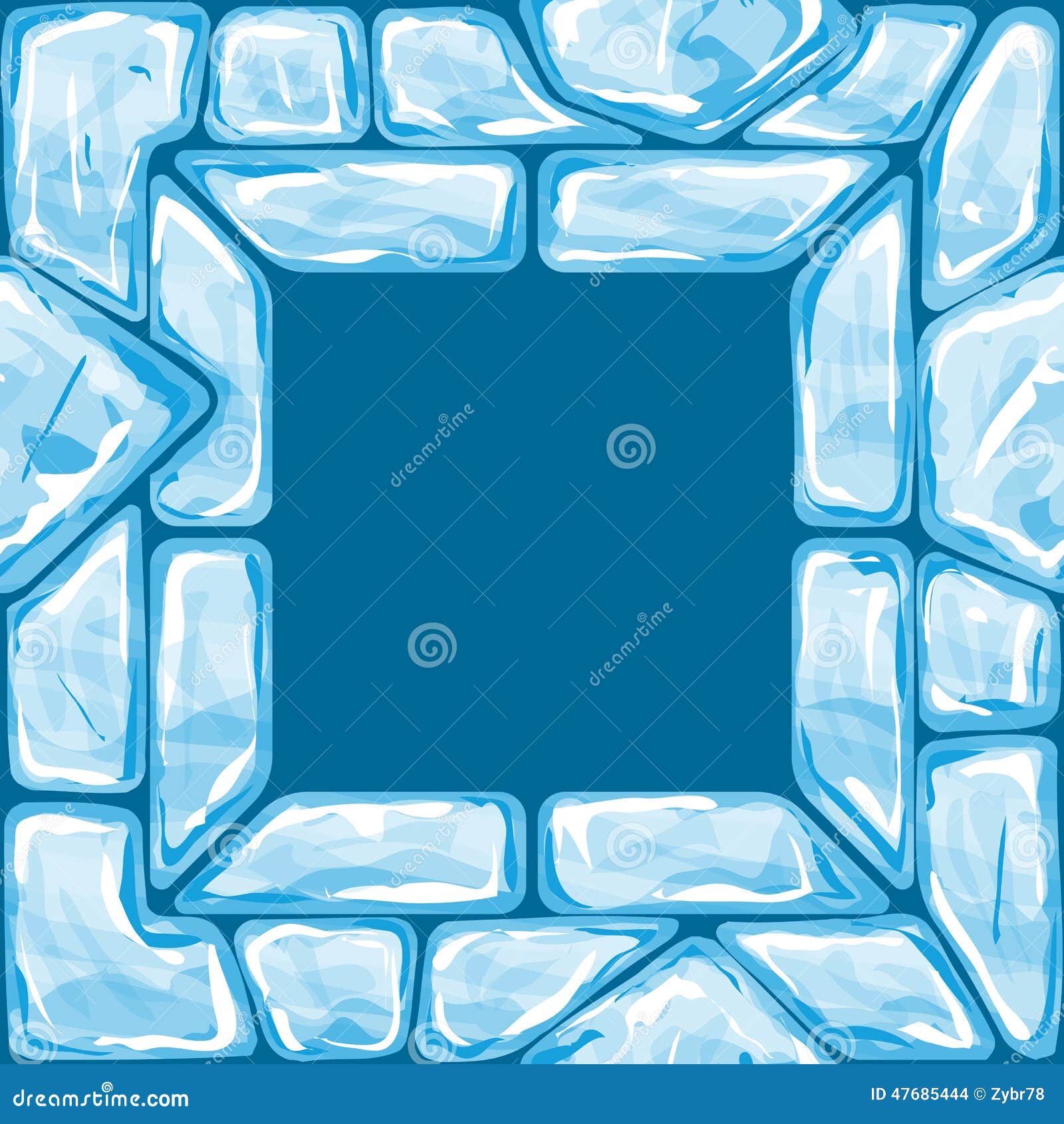 Square Frame on Ice Seamless Pattern Stock Vector - Illustration of ...