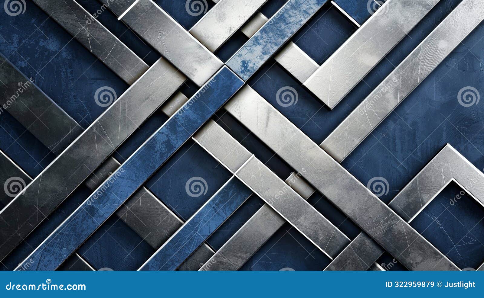 A Square Frame with Intersecting Lines in Shades of Silver and Navy ...