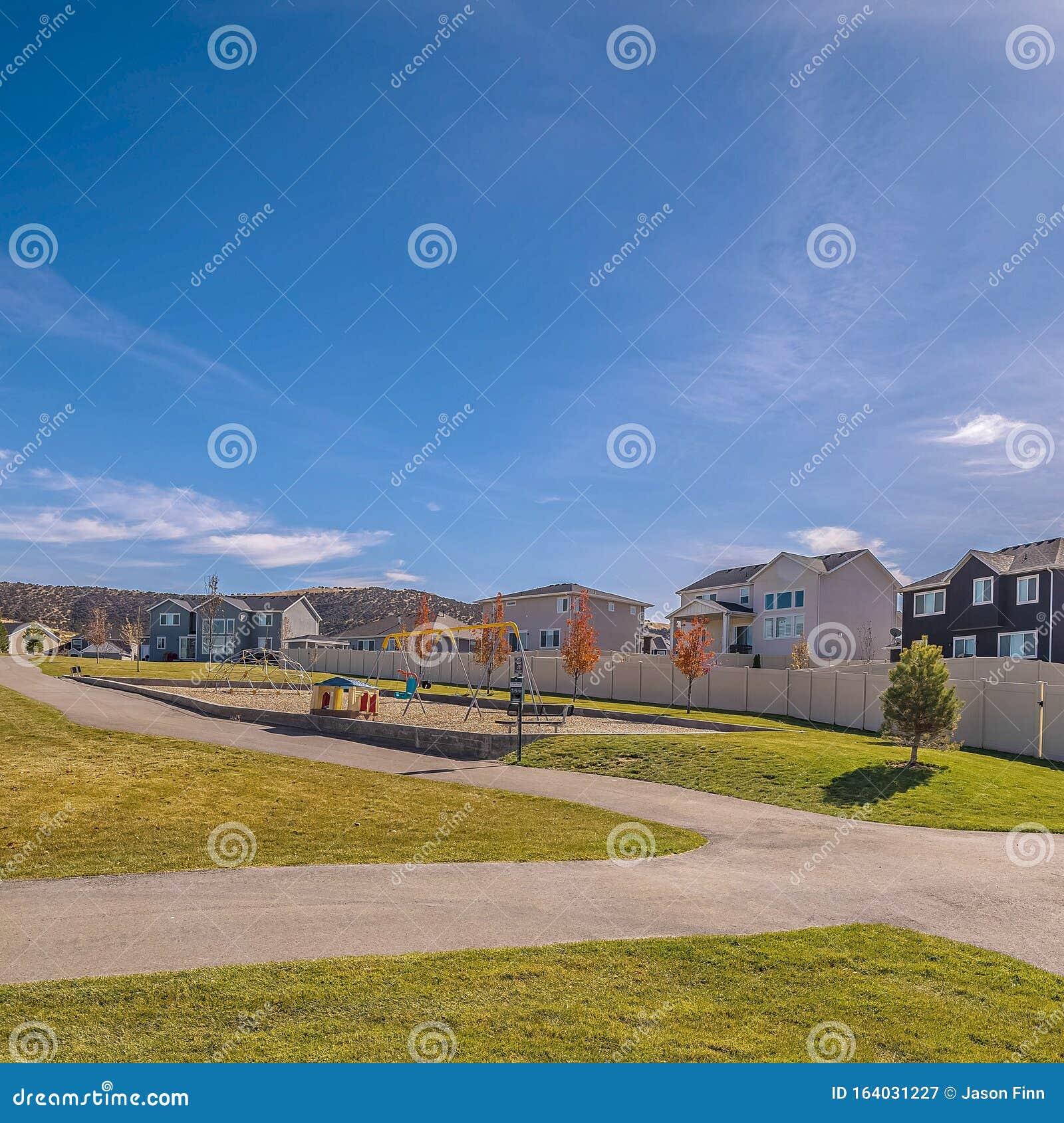 Square Frame Intersection of Two Pedestrian Walkways during Day Stock ...