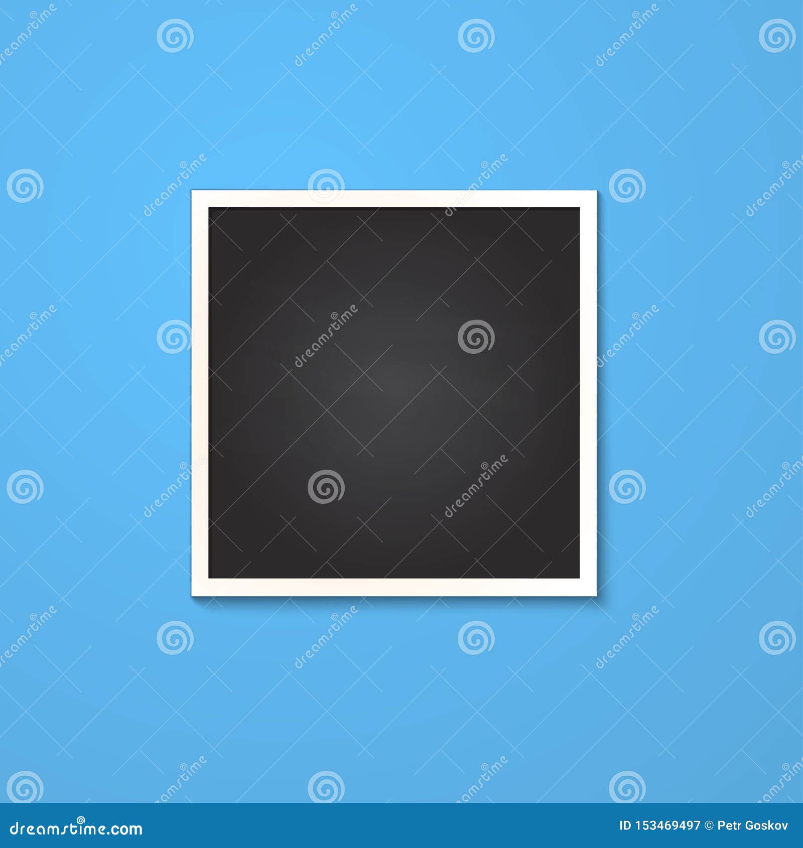 Square Frame Isolated on Blue Stock Vector - Illustration of modern ...