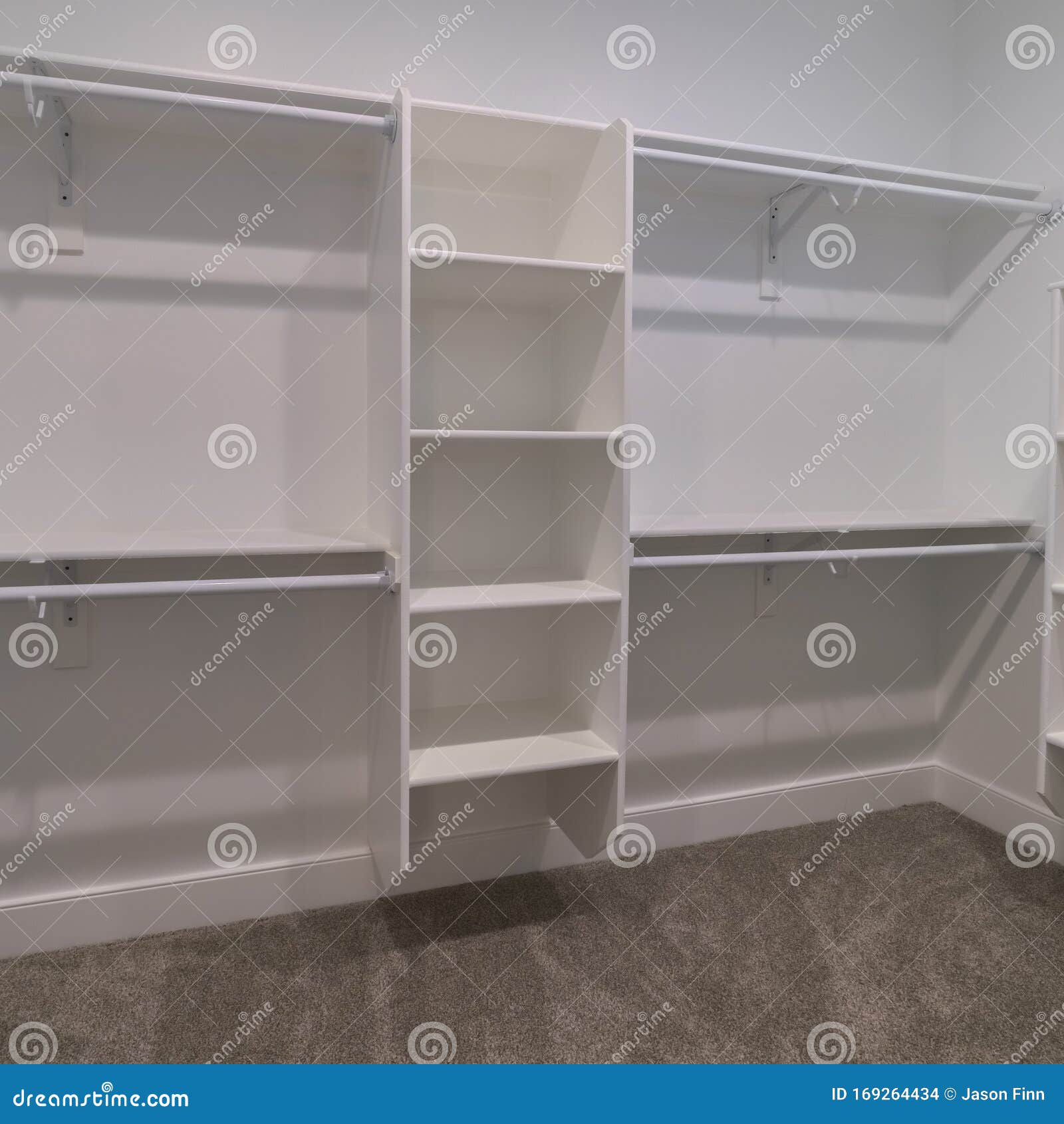 Square Frame Large Walk-in Dressing Room or Closet Interior Stock Photo ...
