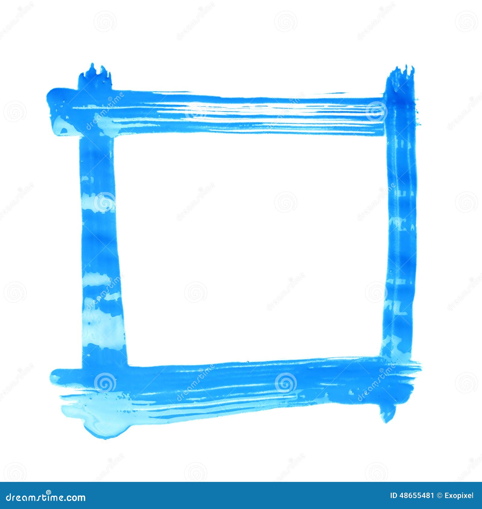 Square Frame Made with Brush Strokes Stock Image - Image of pattern ...