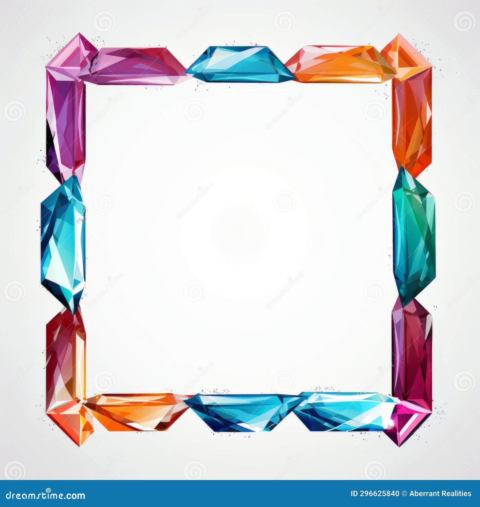 A Square Frame Made Out of Colorful Diamonds Stock Illustration ...