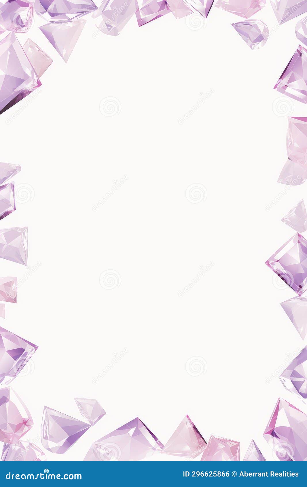 A Square Frame Made Out of Pink Diamonds on a White Background Stock ...