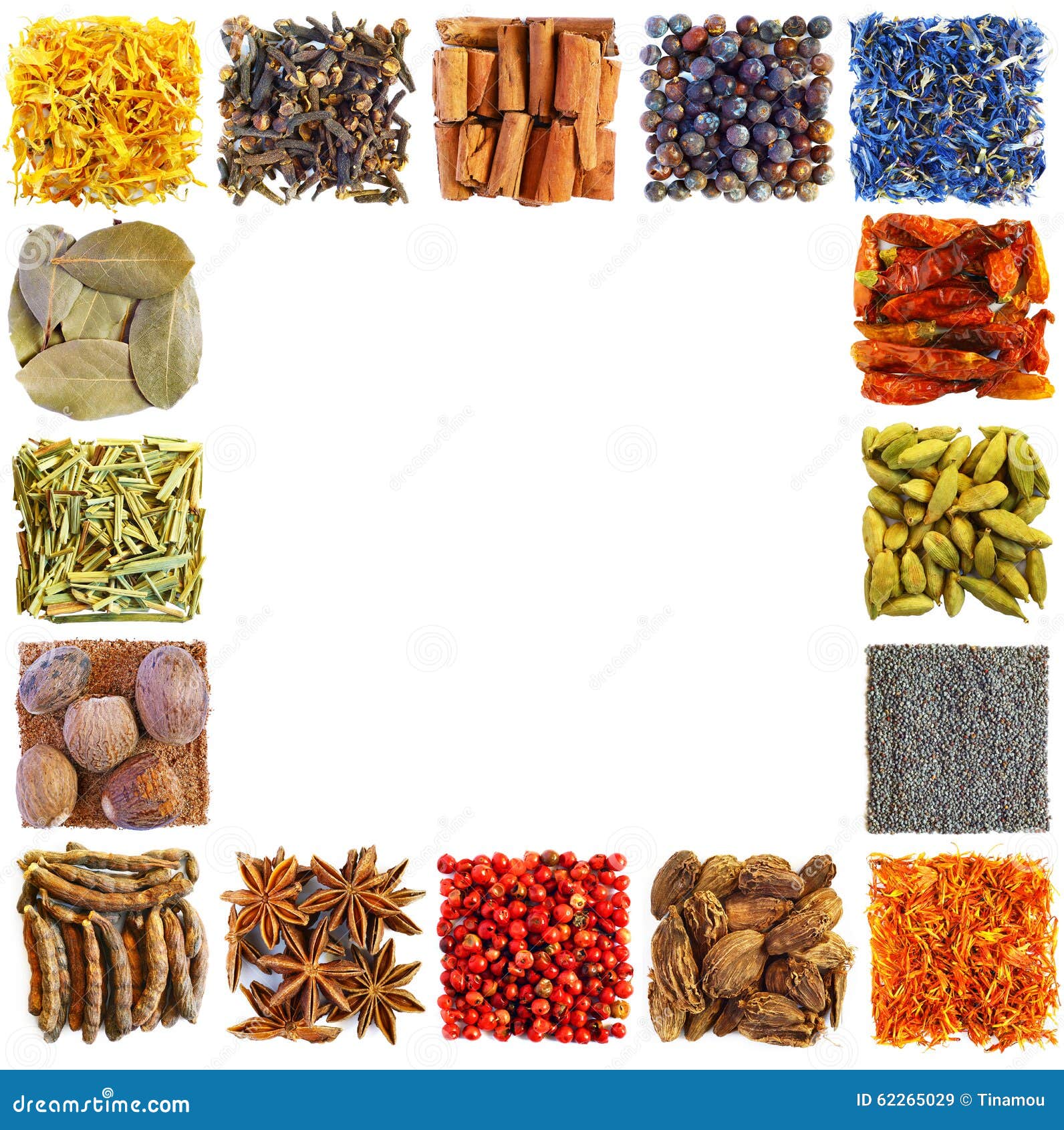 Square Frame Made of Spices Stock Image - Image of spicy, nutmeg: 62265029