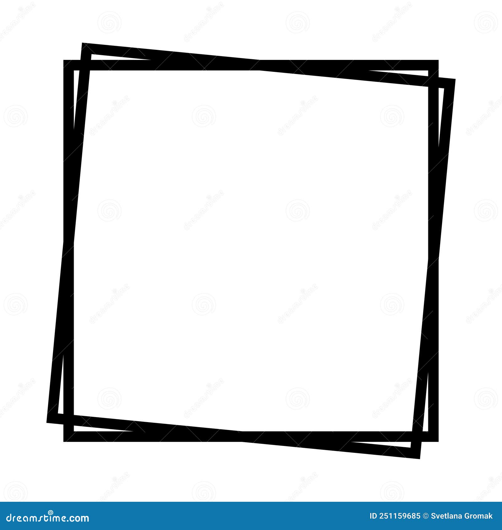 Square frame with offset stock vector. Illustration of brush - 251159685