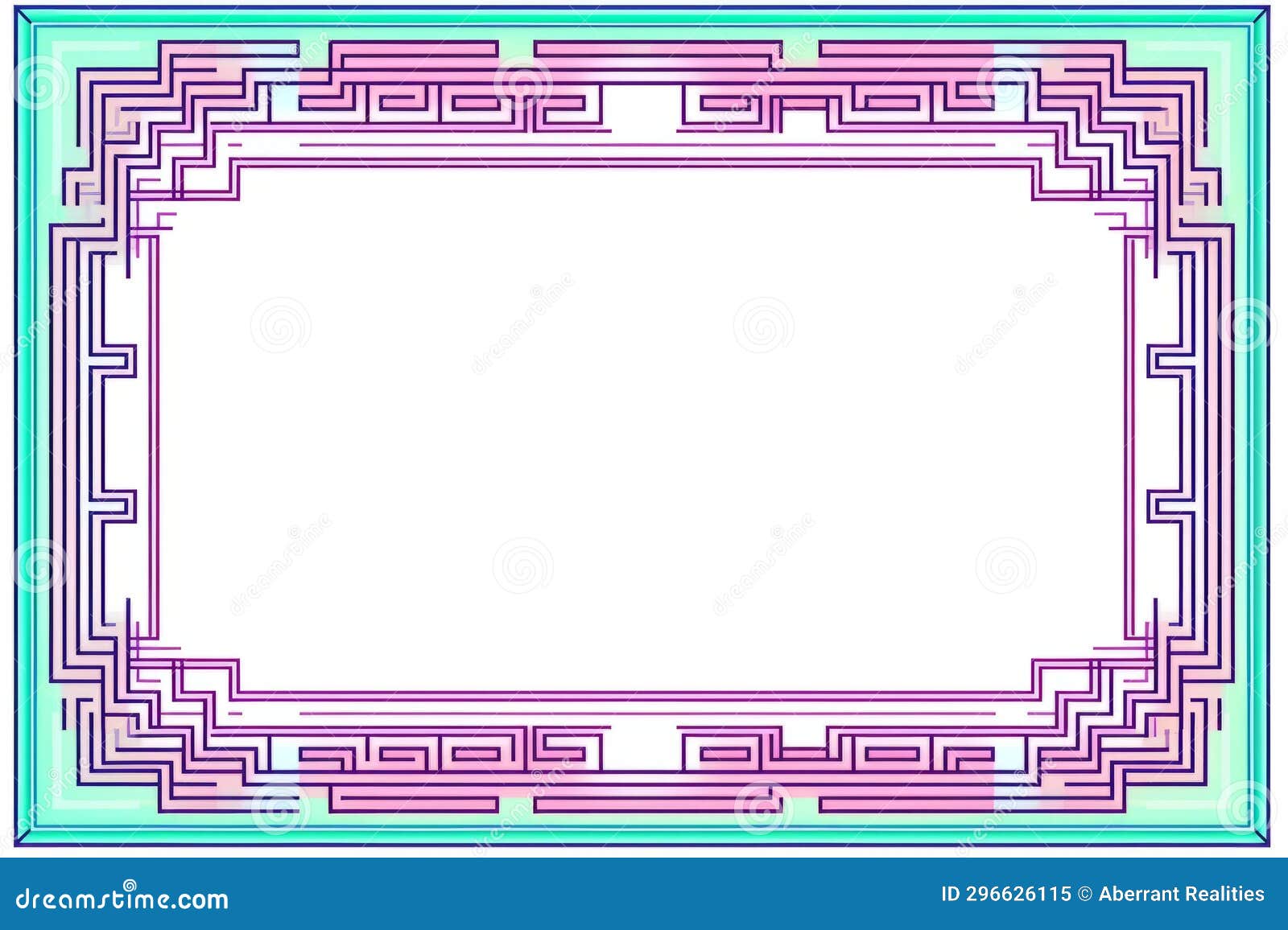 A Square Frame with a Pattern on it Stock Illustration - Illustration ...