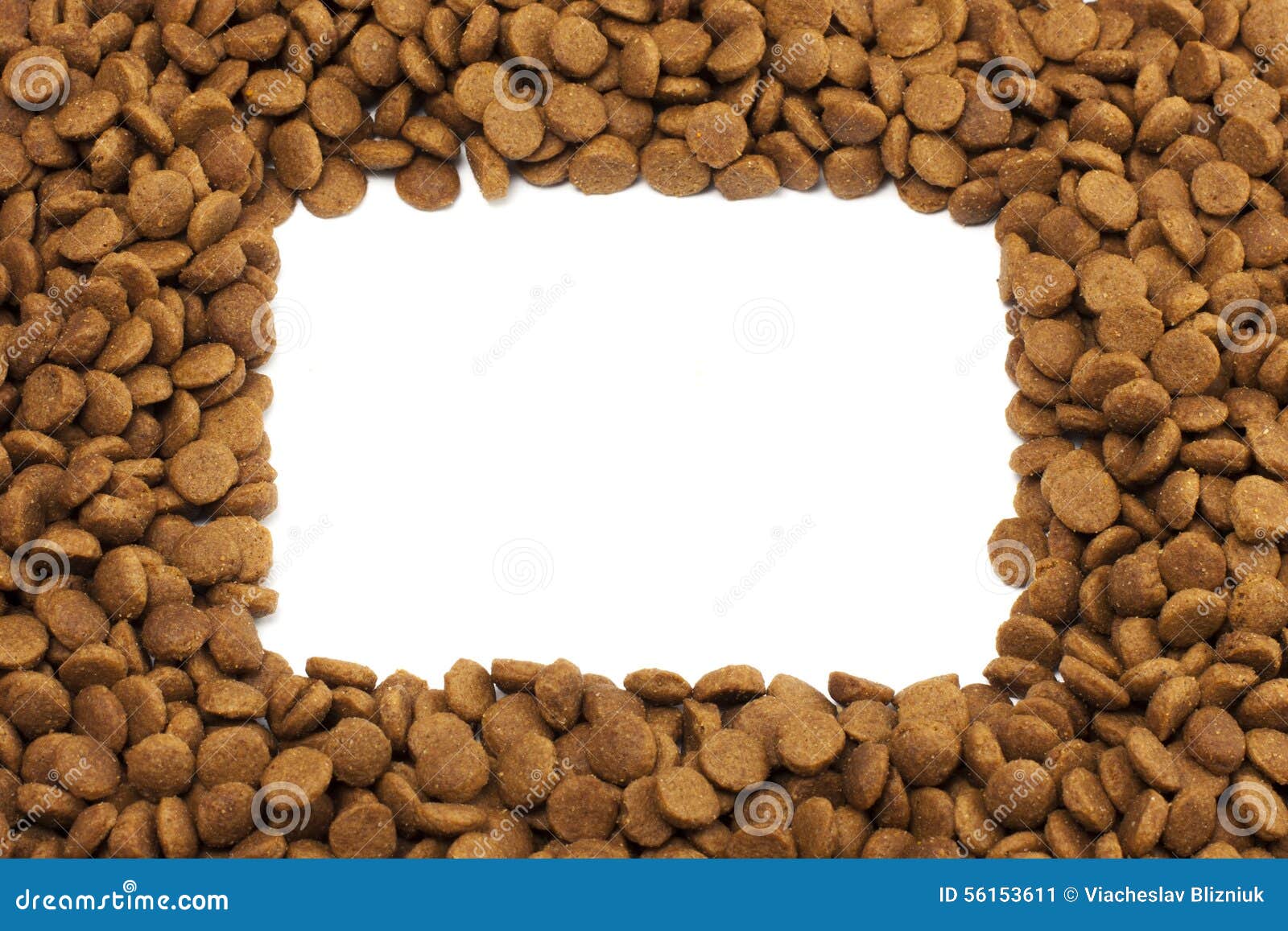 Square Frame of Pet (dog or Cat) Food for Backgro Stock Image - Image ...