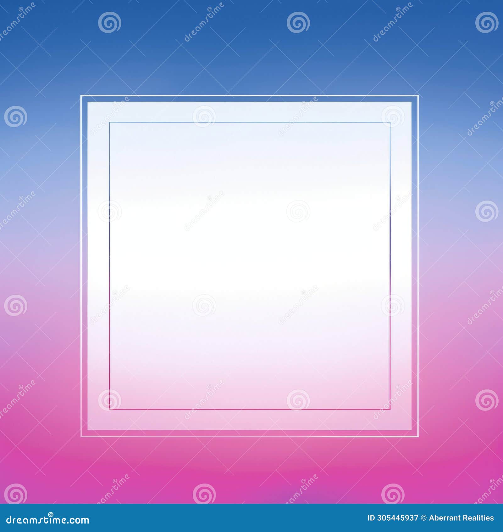 A Square Frame on a Pink and Blue Background Stock Illustration ...