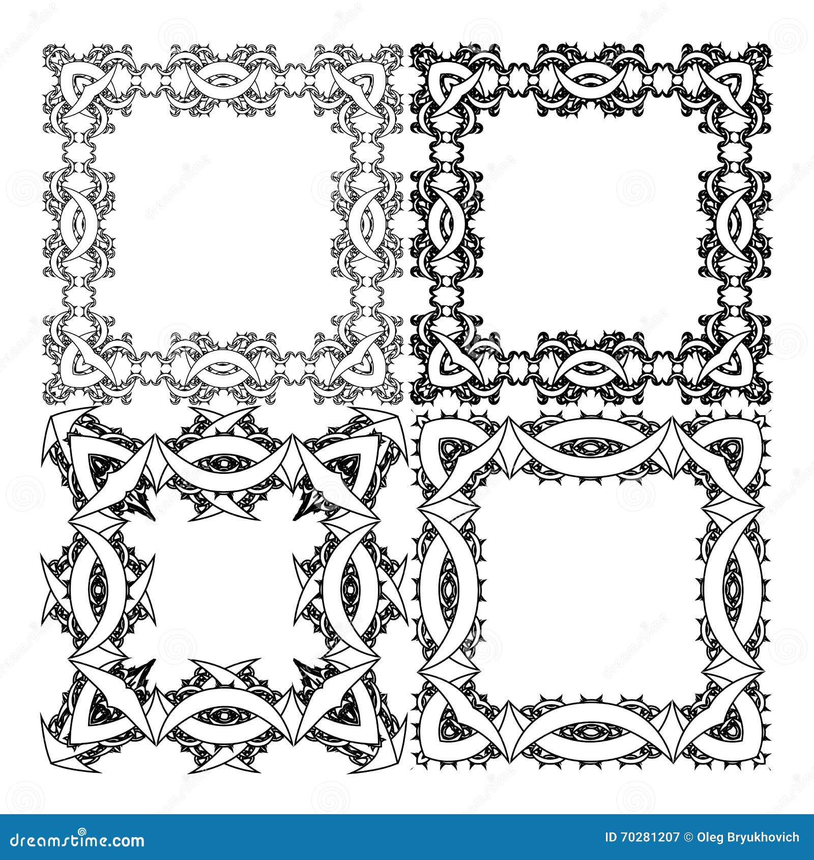 Square Frame for a Portrait Stock Vector - Illustration of classic ...