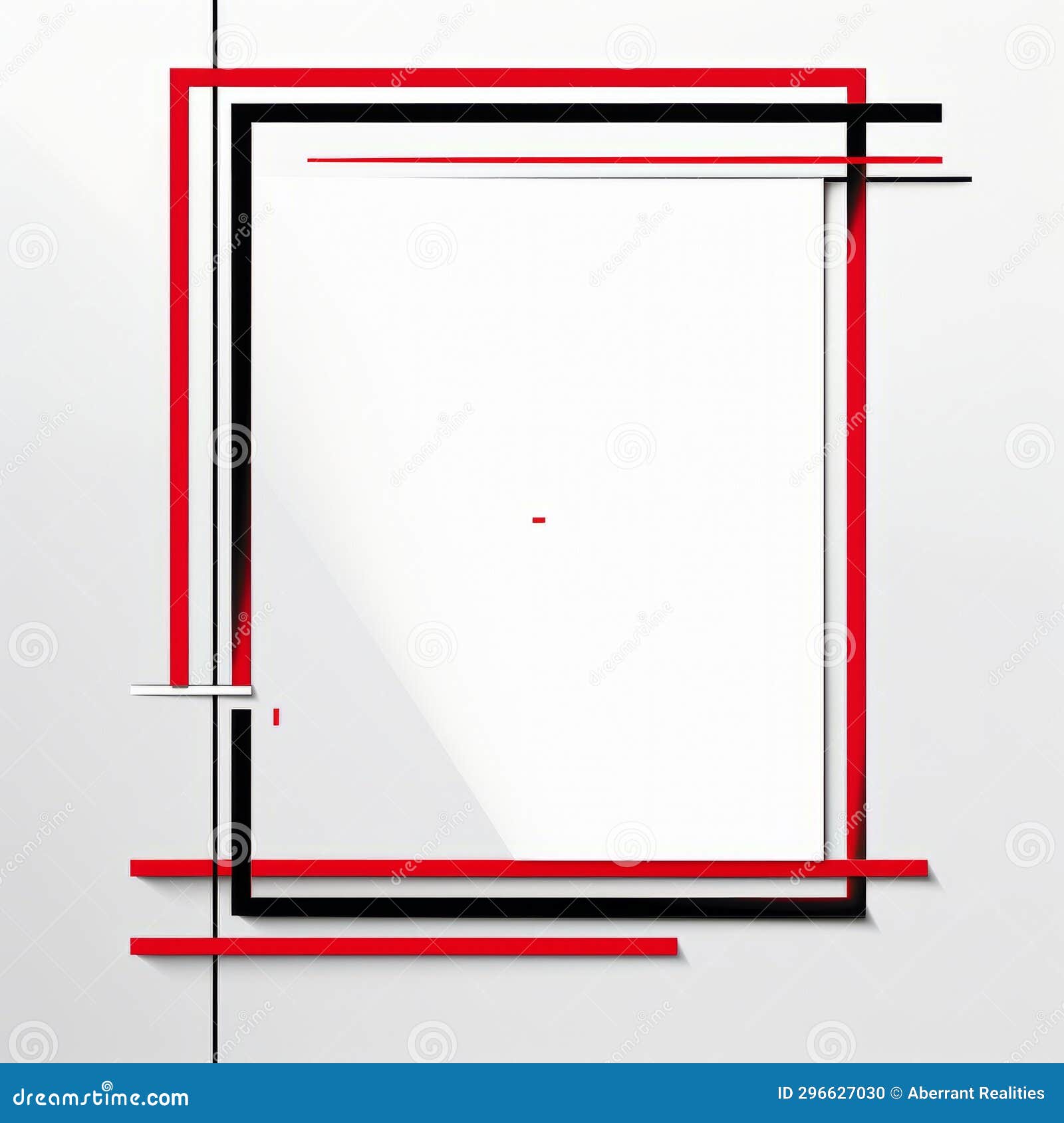A Square Frame with Red and Black Lines on it Stock Illustration ...