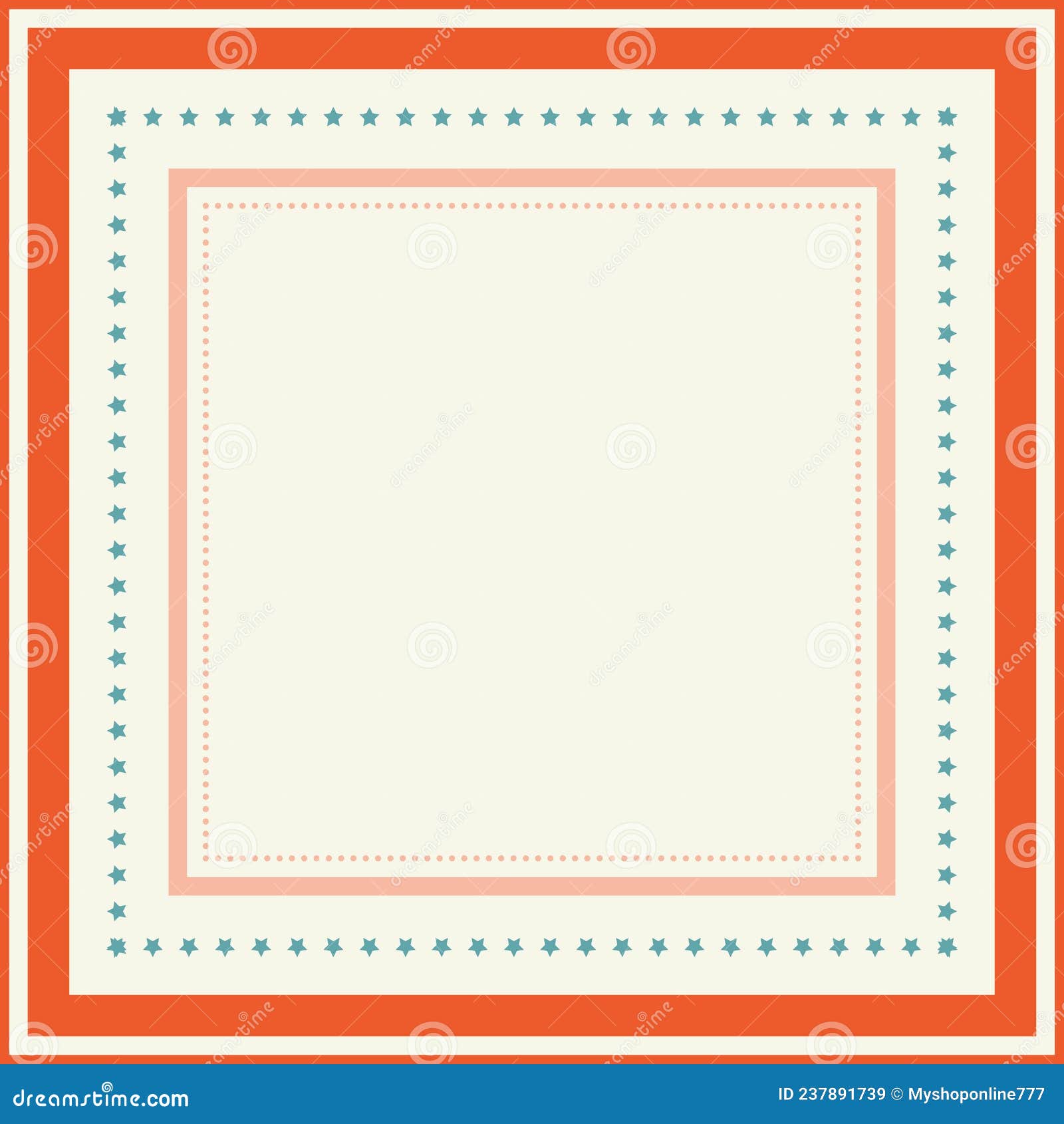 A Square Frame with Red Margin Stock Illustration - Illustration of ...